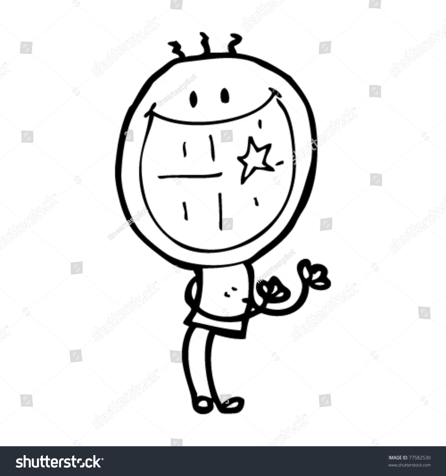 Dancing Disco Stick Man Cartoon Stock Vector (Royalty Free) 77582530