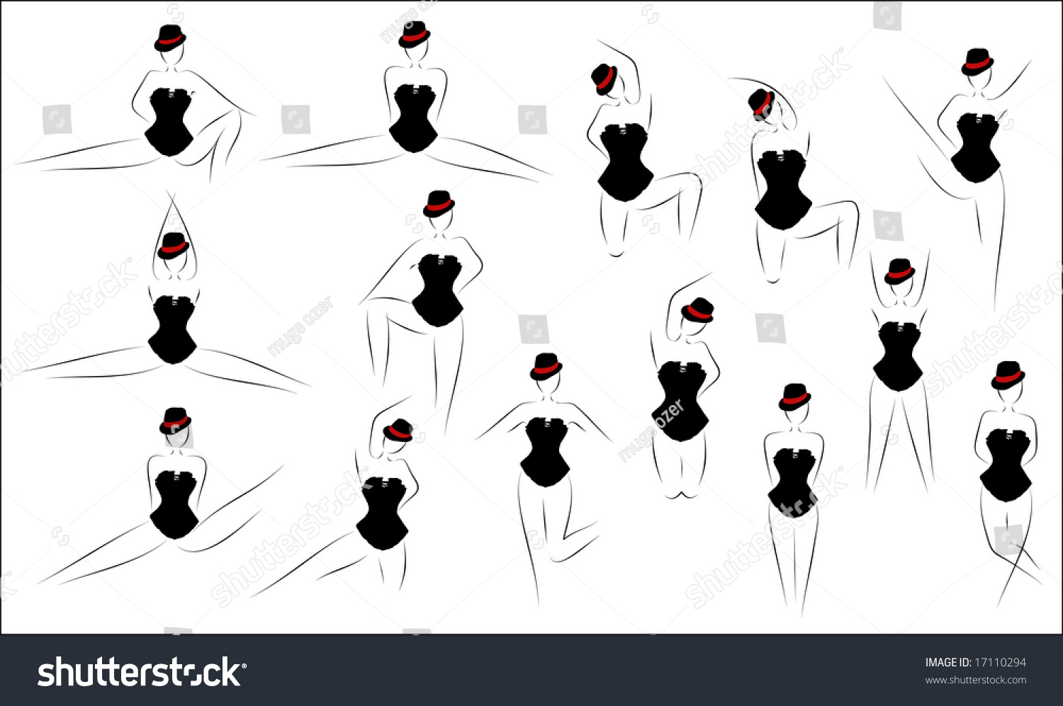 Dancing Girls Vector Stock Vector (Royalty Free) 17110294 | Shutterstock