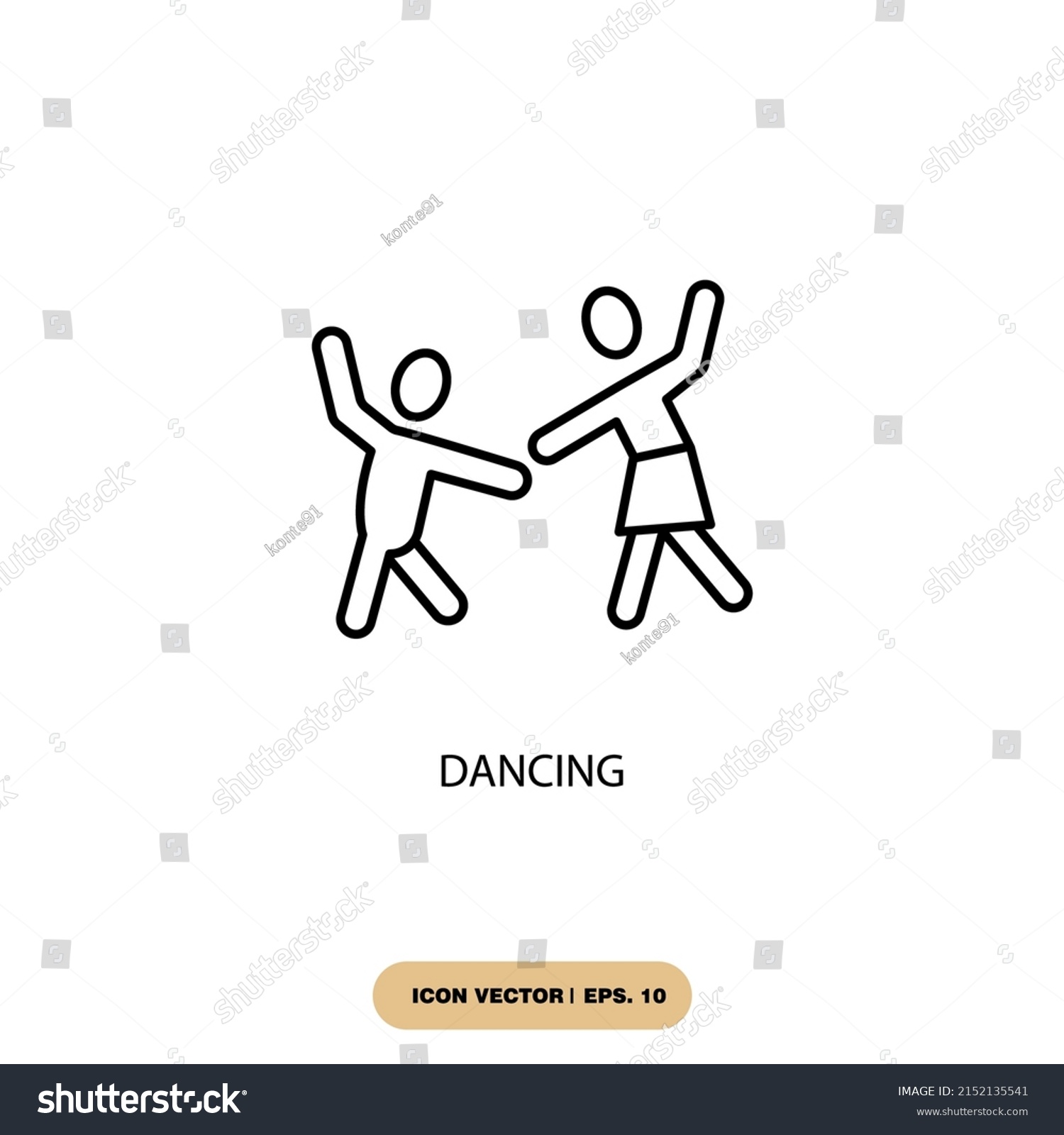 Dancing Icons Symbol Vector Elements Infographic Stock Vector (Royalty ...