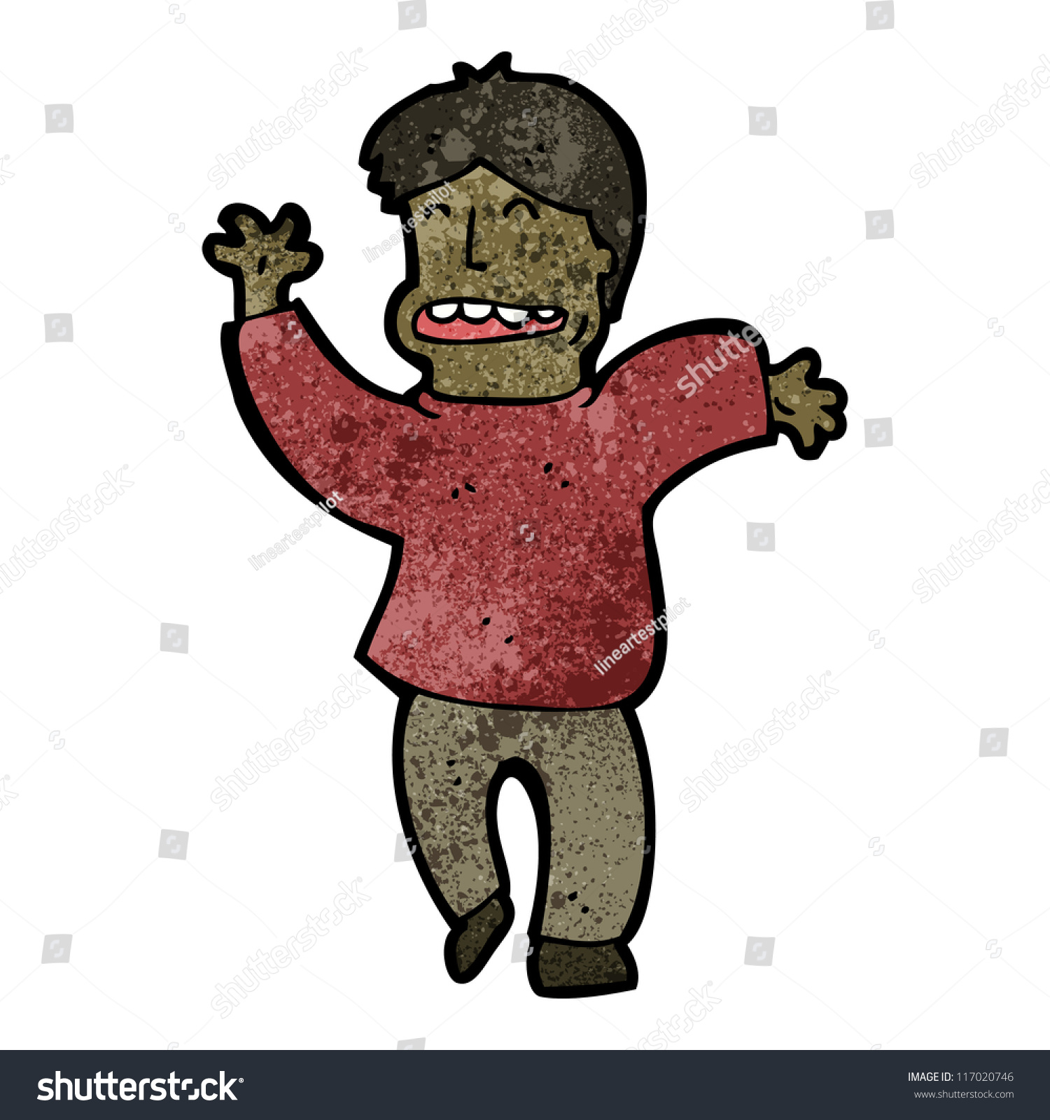 Dancing Man Cartoon Stock Vector 117020746 - Shutterstock