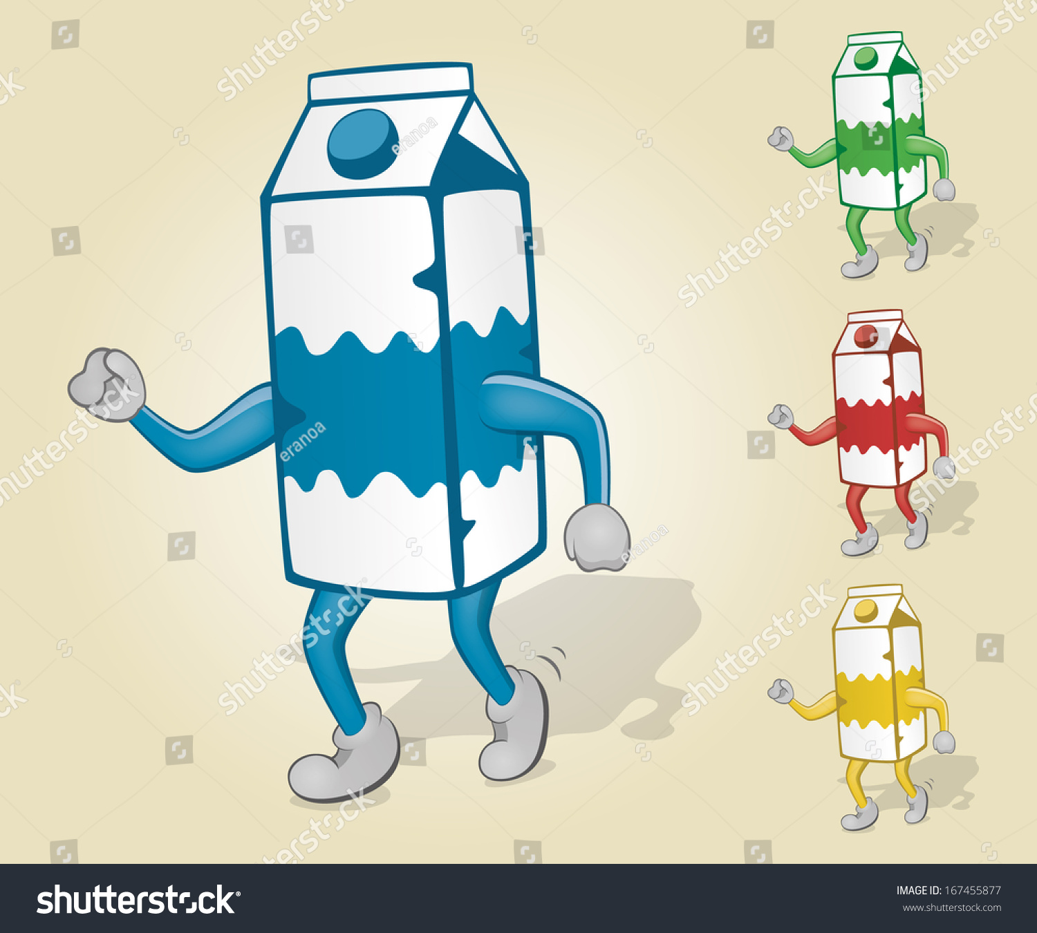 Dancing Milk Carton Stock Vector (Royalty Free) 167455877