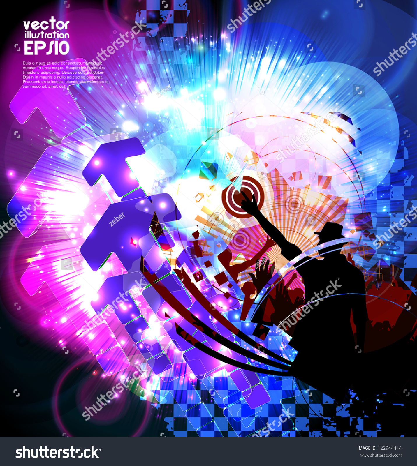 Gente bailarina. Afiche musical. Vector: vector de stock (libre de ...