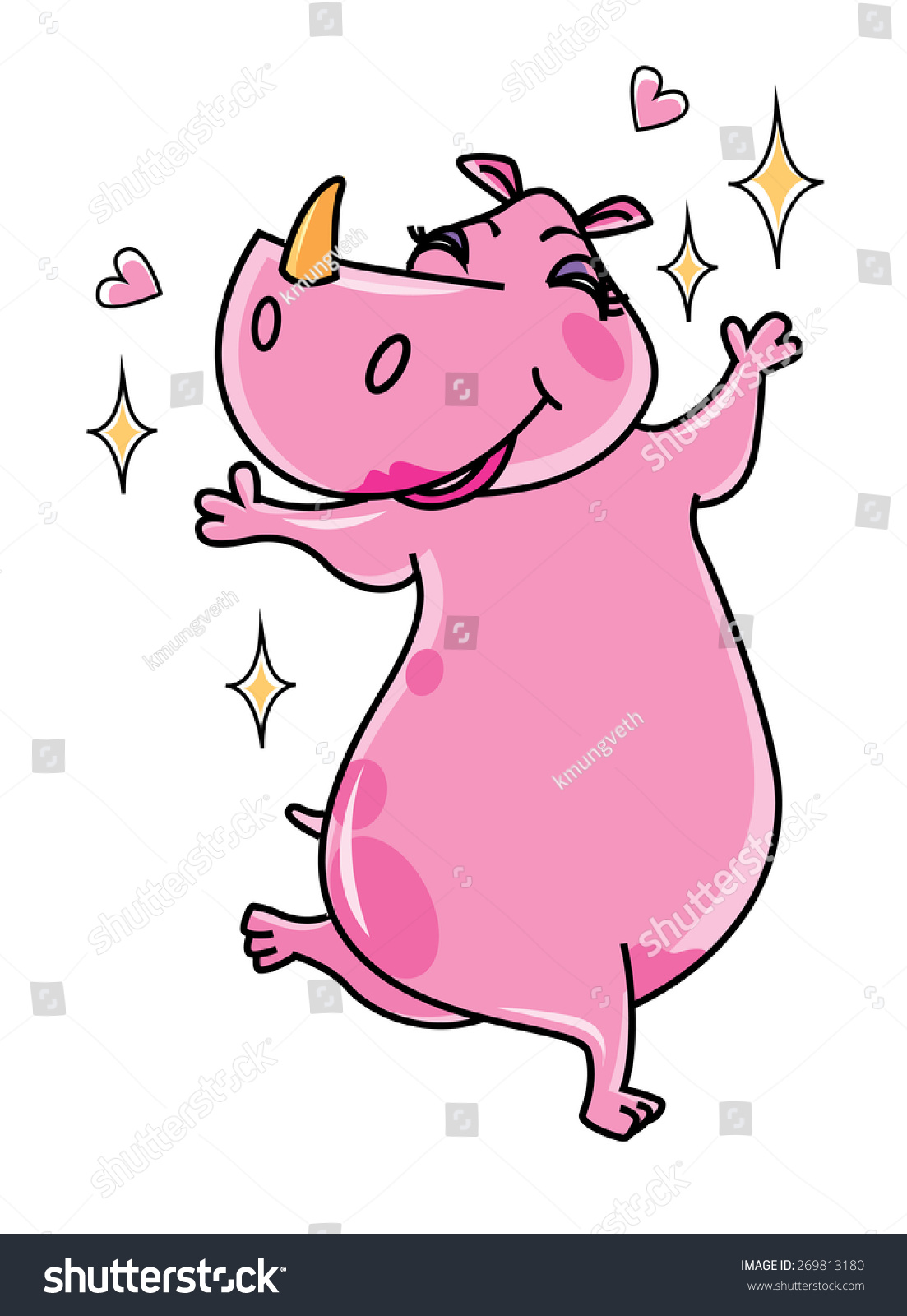 Dancing Rhino Cartoon Stock Vector (Royalty Free) 269813180 | Shutterstock