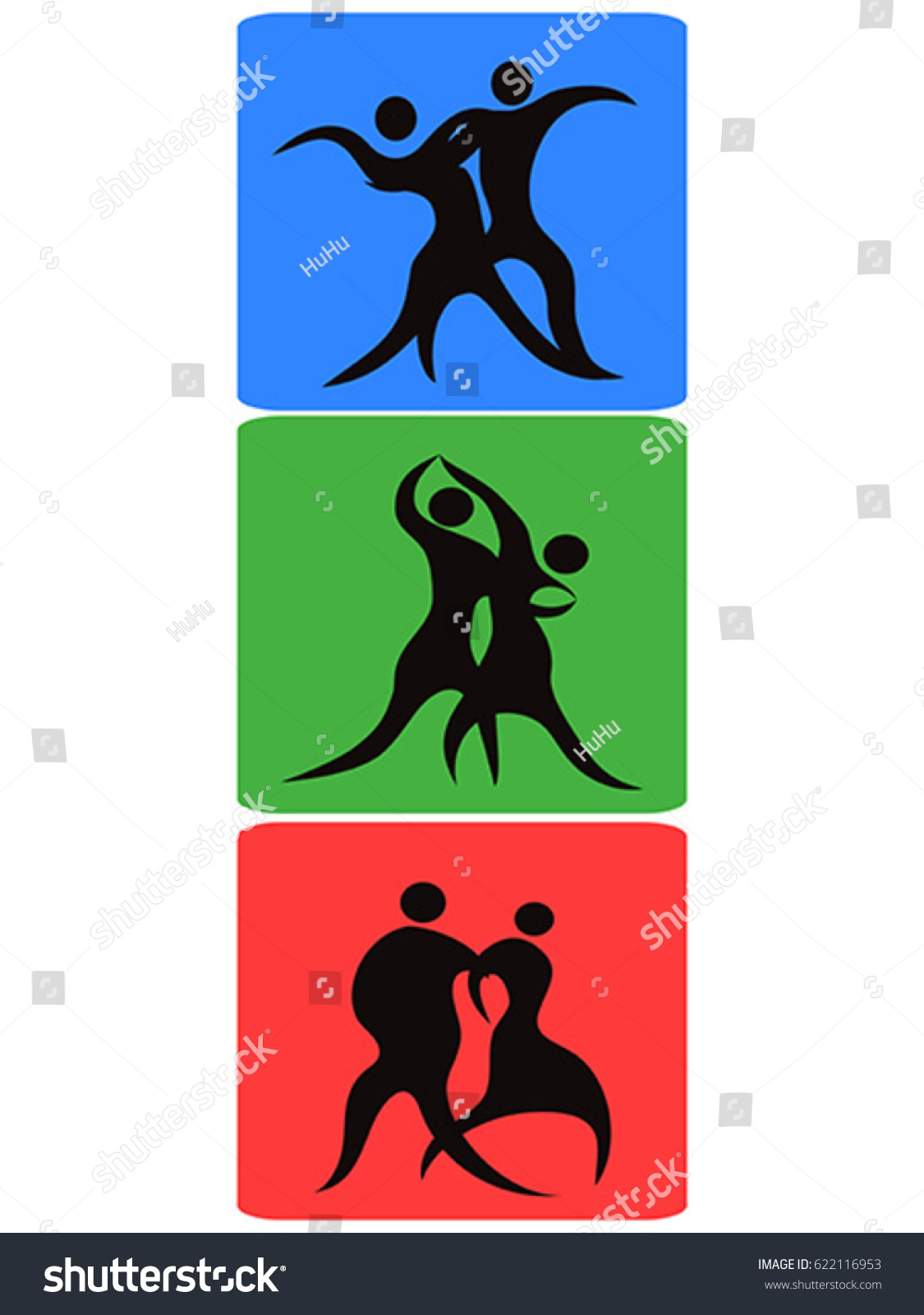 Dancing Symbol Buttons Stock Vector (Royalty Free) 622116953