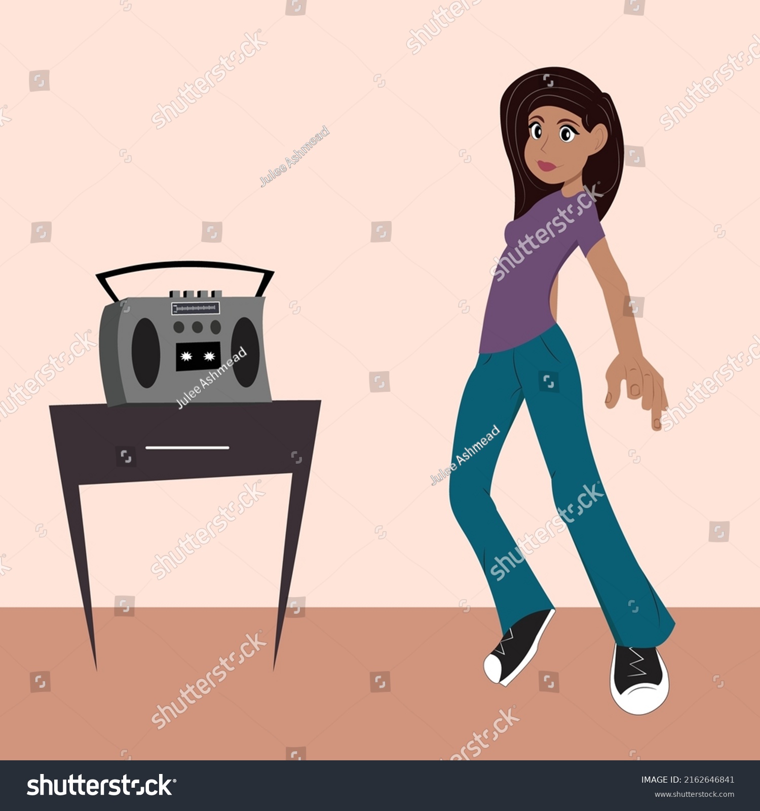 Dancing Myself Vector Illustration Stock Vector (Royalty Free ...
