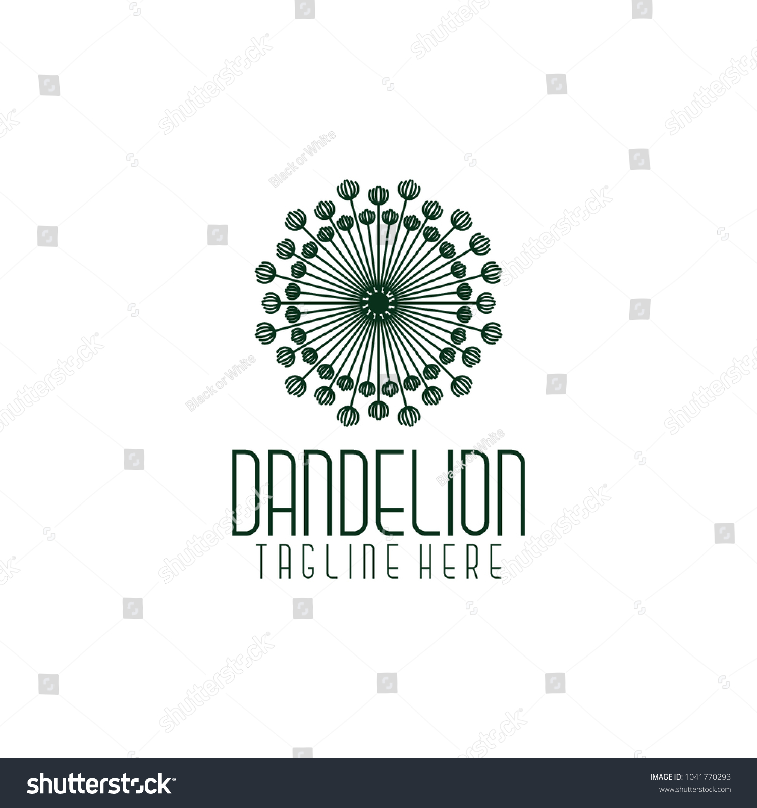 Dandelion Logo Design Stock Vector (Royalty Free) 1041770293 | Shutterstock