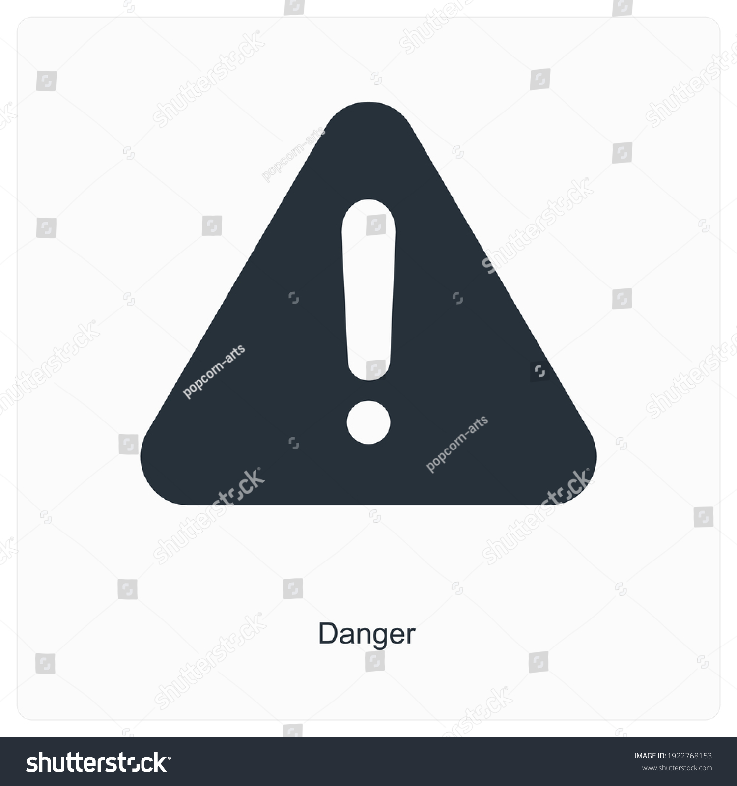 Danger Risk Icon Concept Stock Vector (Royalty Free) 1922768153 ...