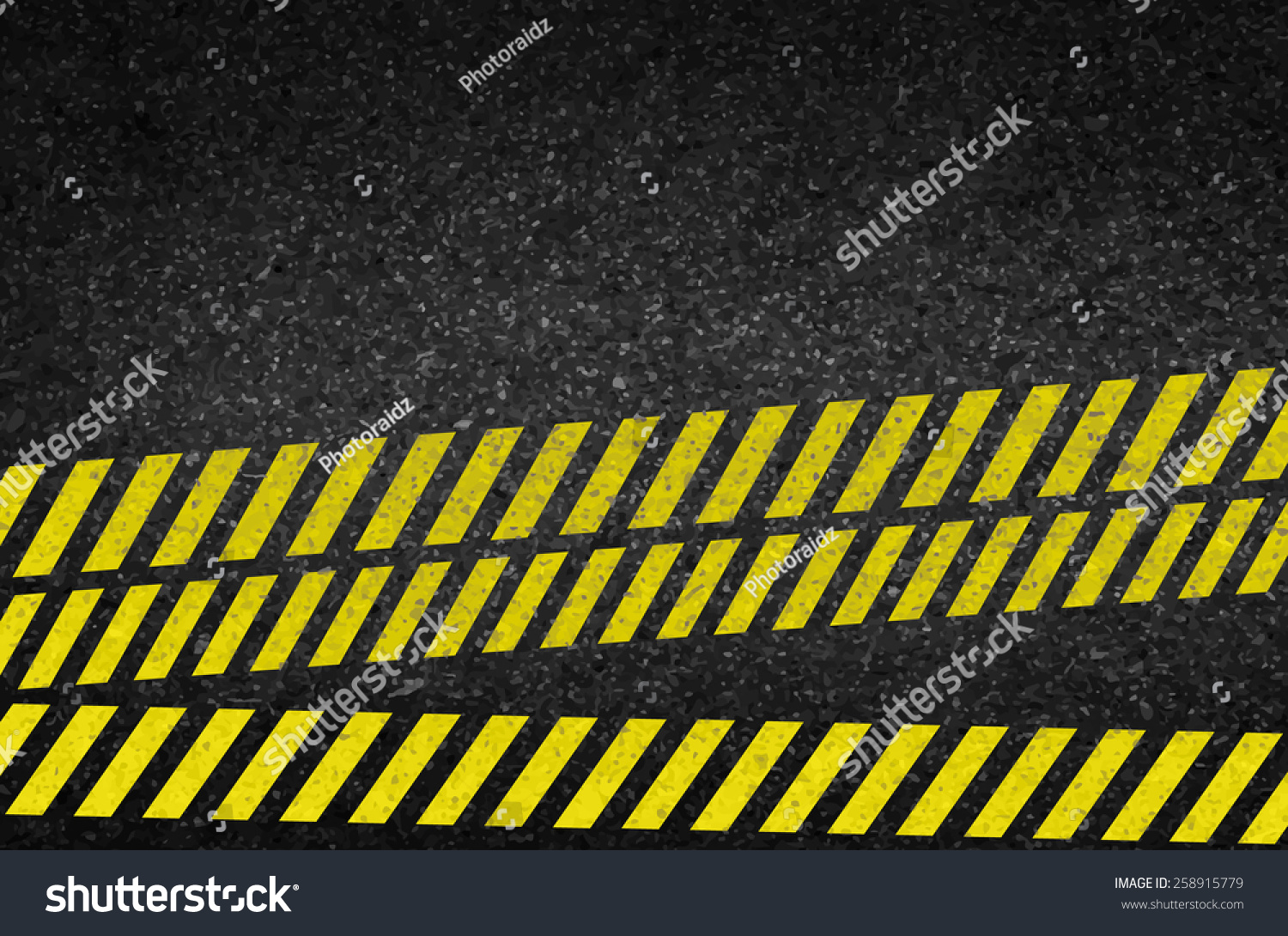 Danger Arrows On Asphalt Texture Illustration Stock Vector (Royalty ...