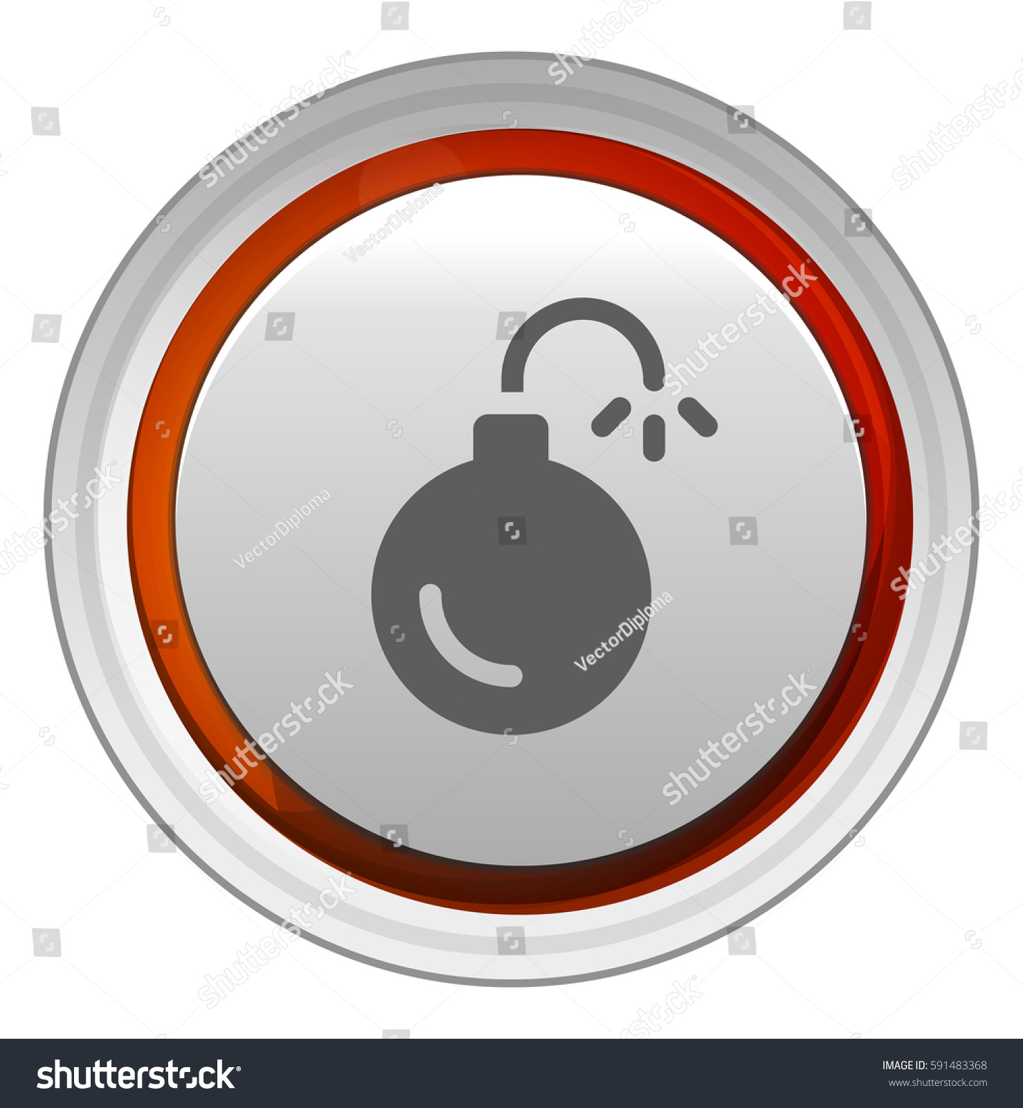 Danger Bomb Icon Stock Vector (Royalty Free) 591483368 | Shutterstock