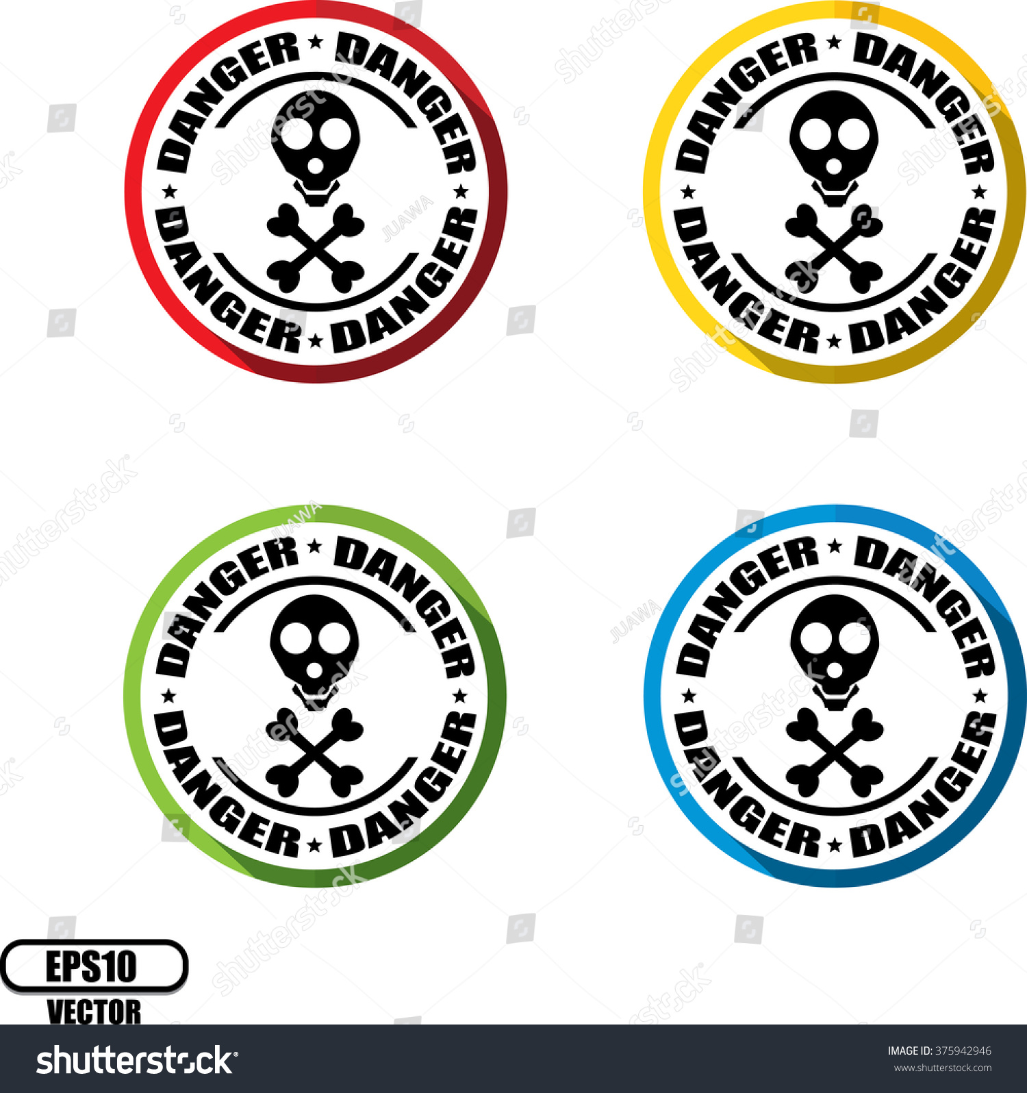 Danger Button Label Sign Vector Illustration Stock Vector (Royalty Free ...