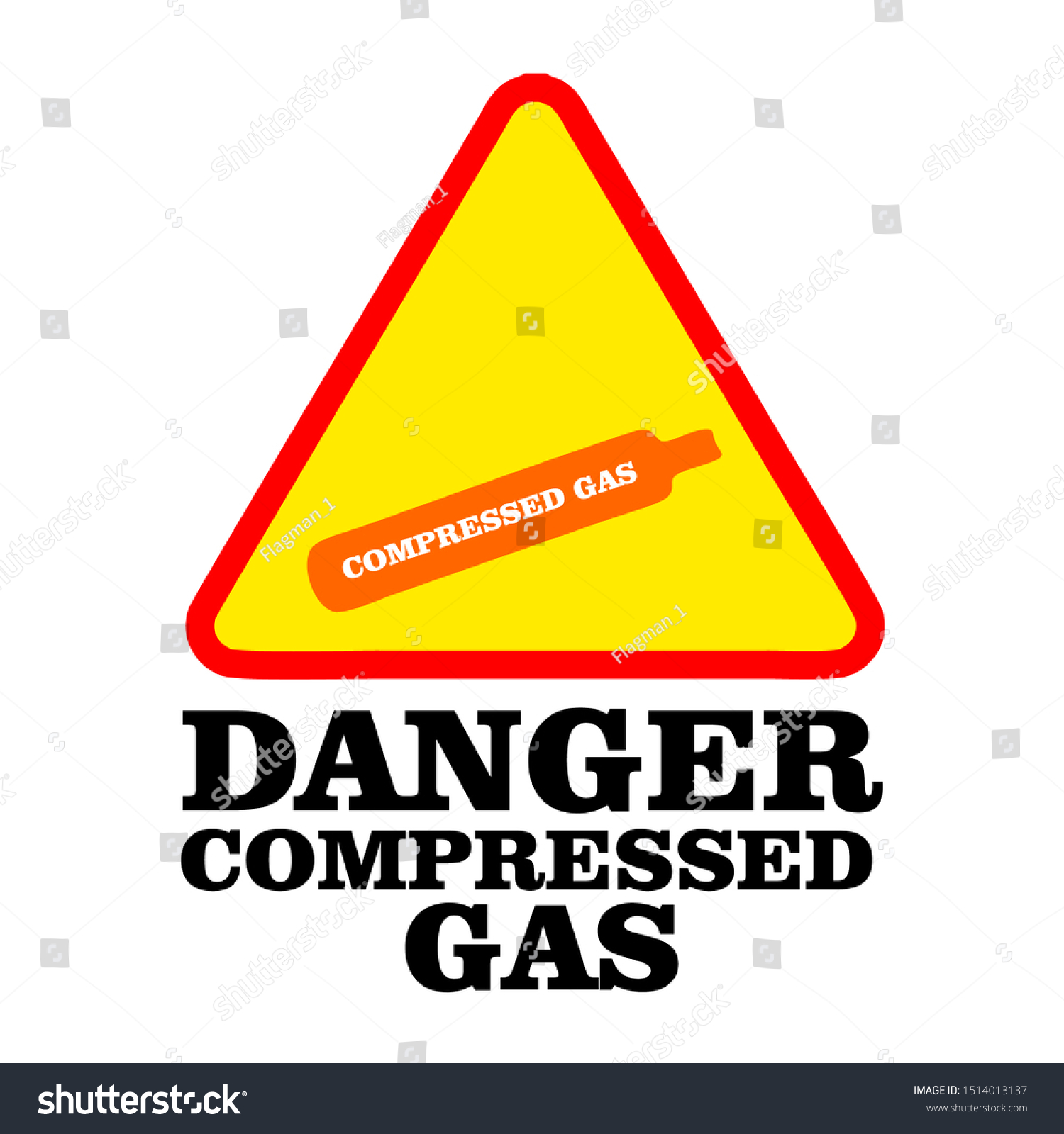 Danger Compressed Gas Warning Vector Sign Stock Vector (Royalty Free ...