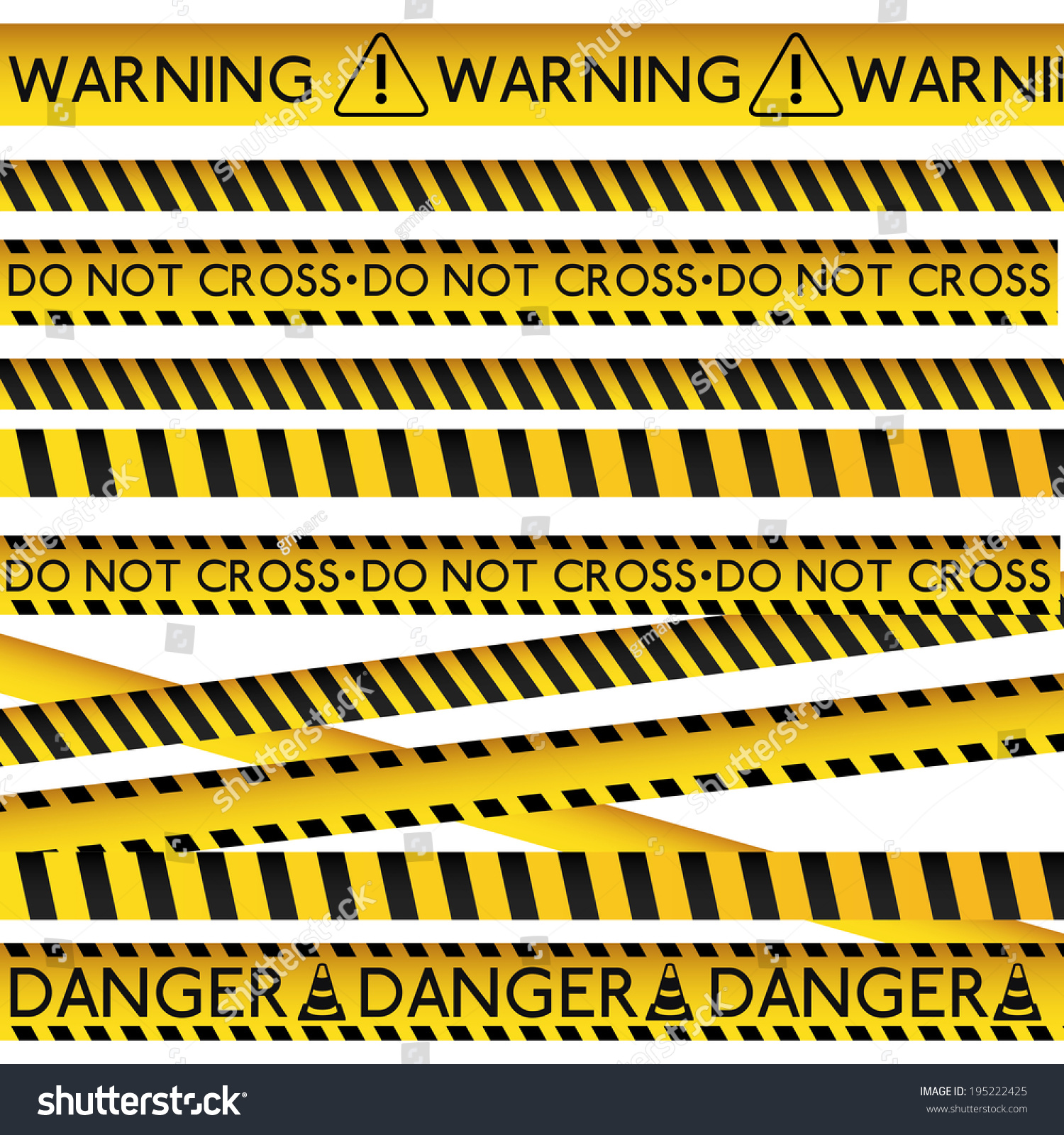 Danger Design Over White Background Vector Stock Vector 195222425 ...