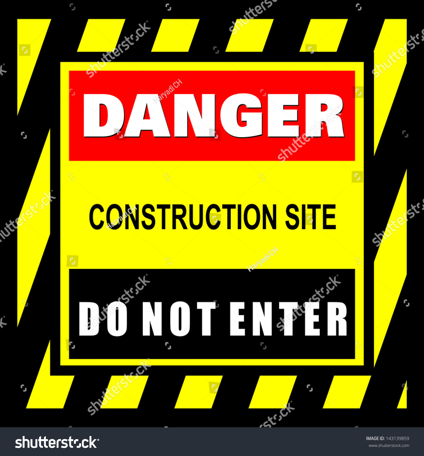 Danger Do Not Enter Sign Stock Vector (Royalty Free) 143139859