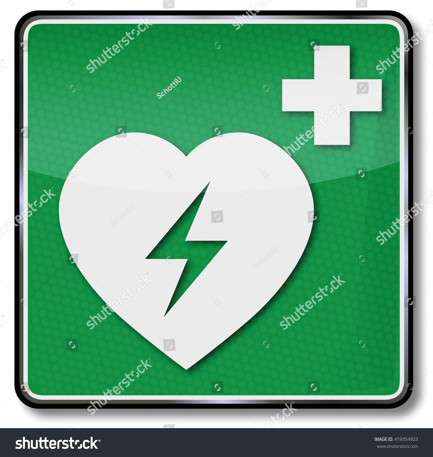 Danger Heart Attack First Aid Stock Vector (Royalty Free) 419354923 ...