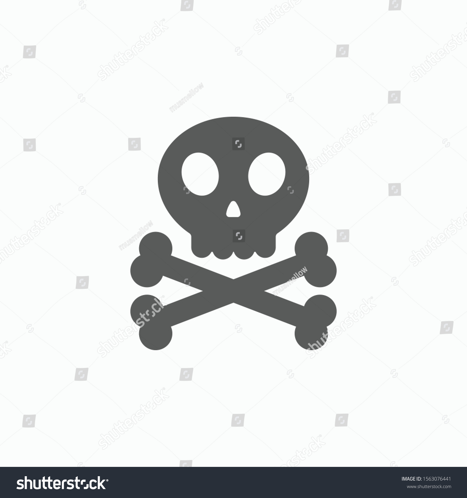 Danger Icon Skeleton Vector Illustration Stock Vector (Royalty Free ...