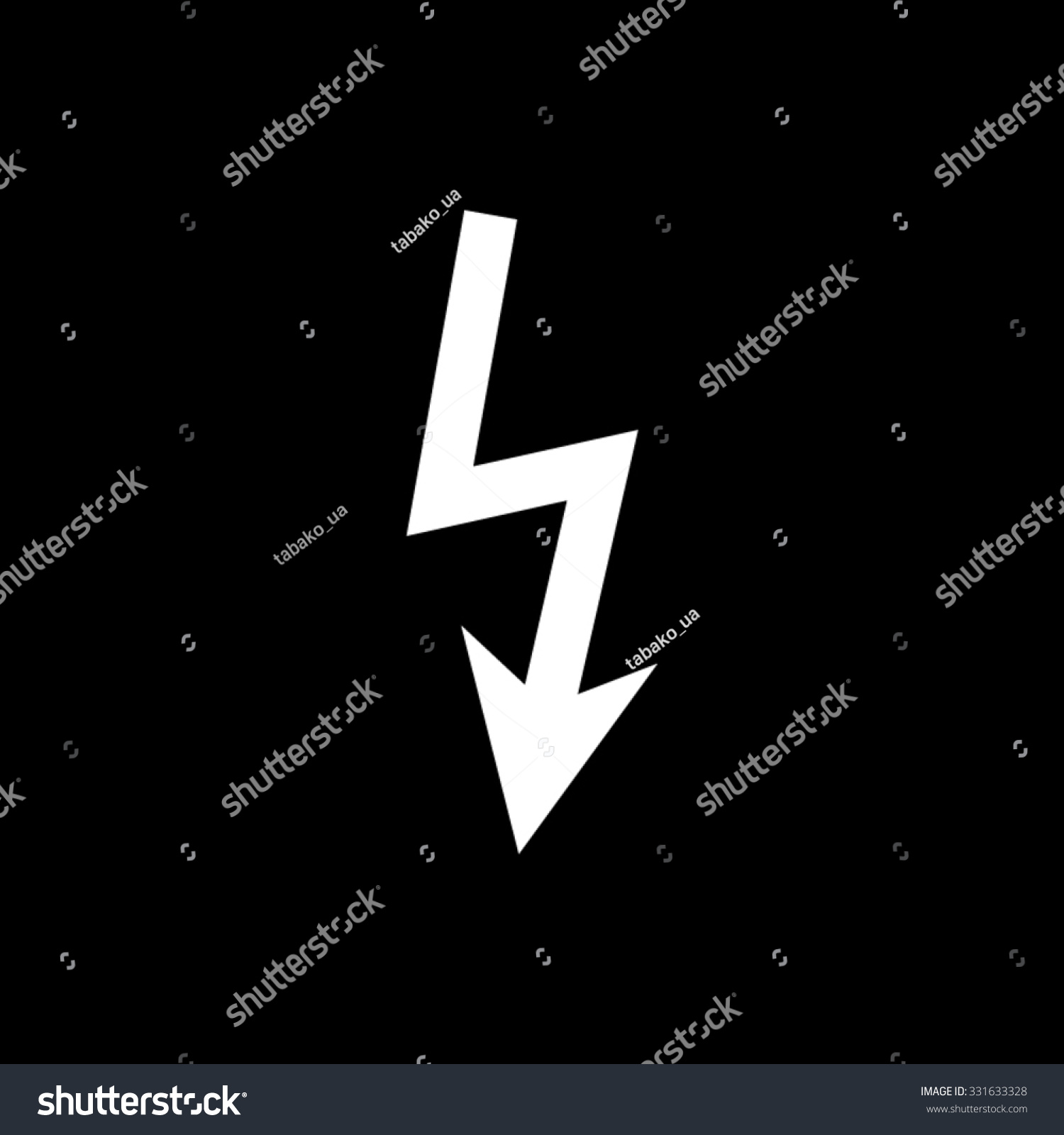 Danger Icon White Vector Icon: vector de stock (libre de regalías ...