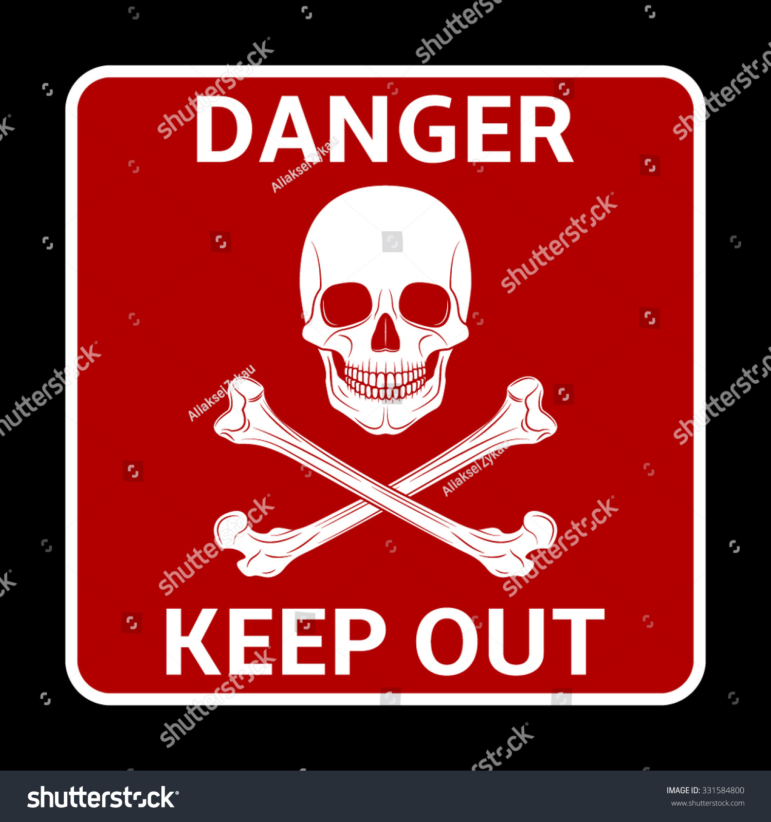 Danger Keep Out Red Sign Stock Vector (Royalty Free) 331584800