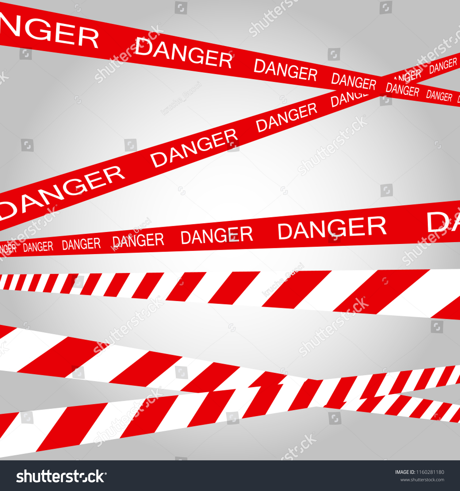 Danger Line Set Vector Illustration 3d Stock Vector (Royalty Free ...