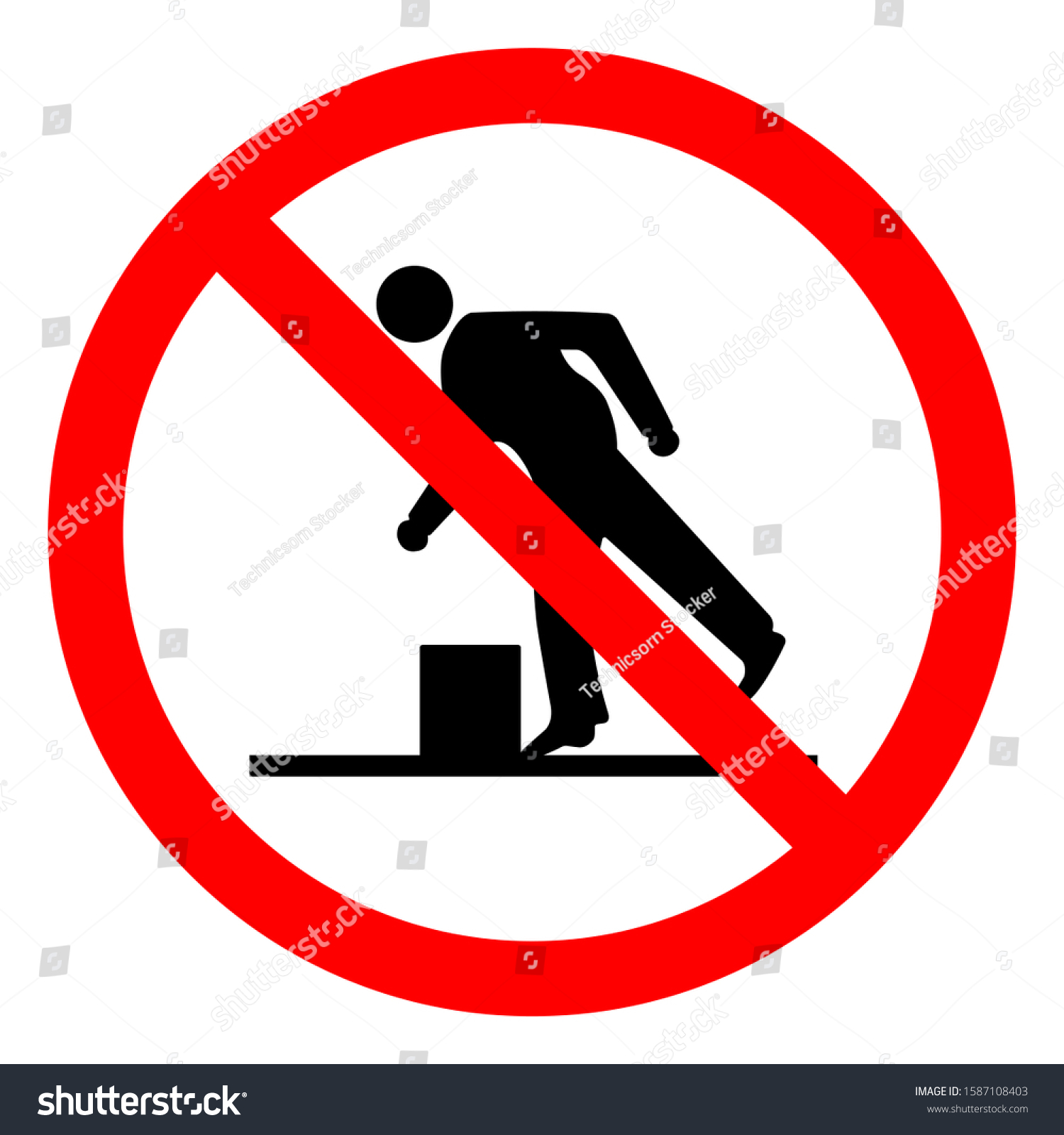 Danger Obstacles Symbol Vector Illustration Isolate Stock Vector ...