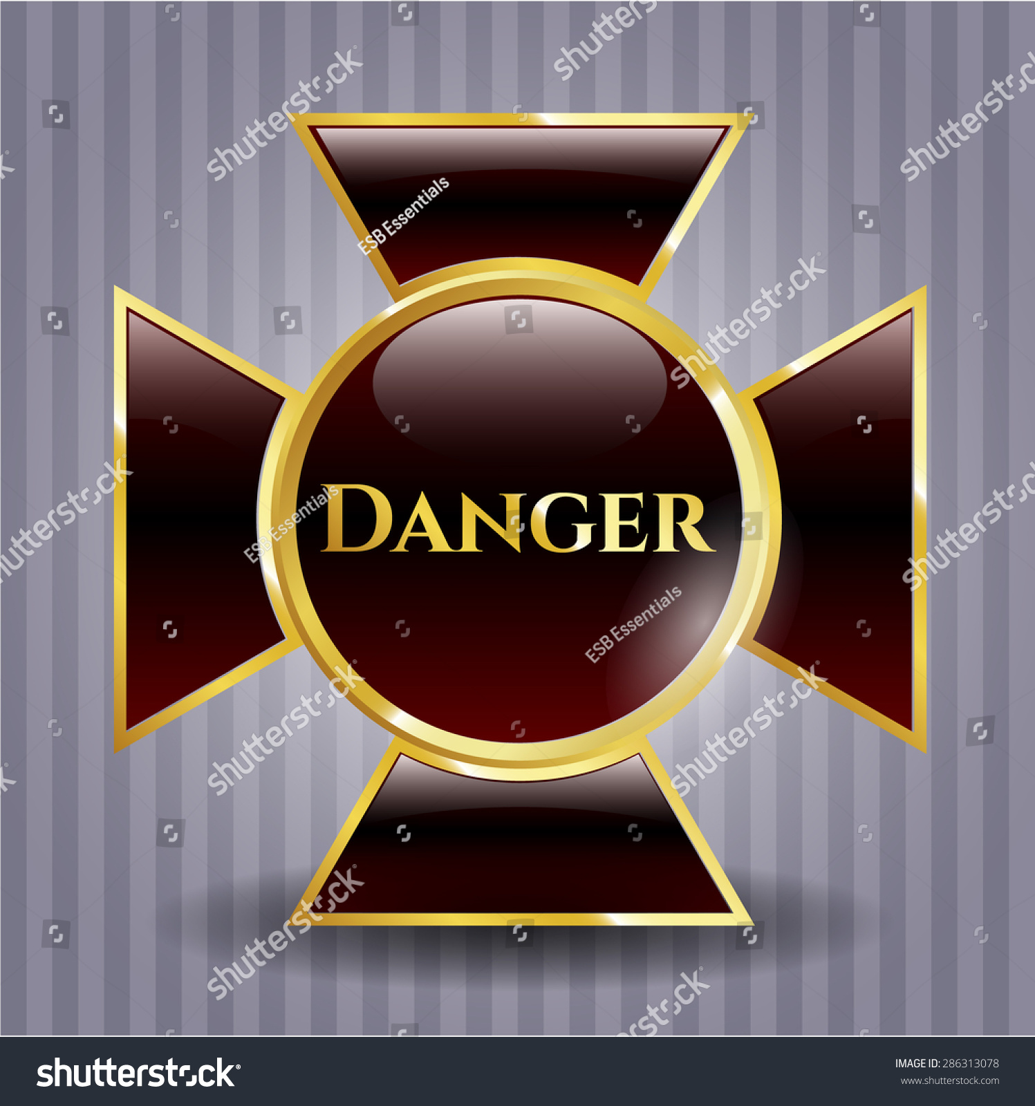 Danger Shiny Badge Stock Vector (Royalty Free) 286313078 | Shutterstock