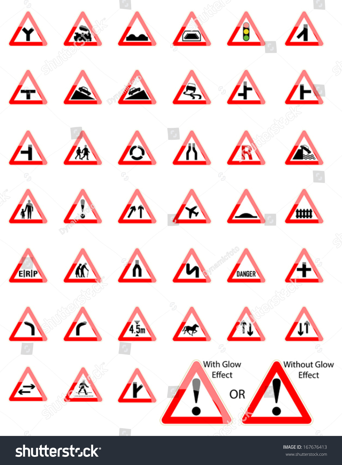 Danger Signs Stock Vector (Royalty Free) 167676413 | Shutterstock