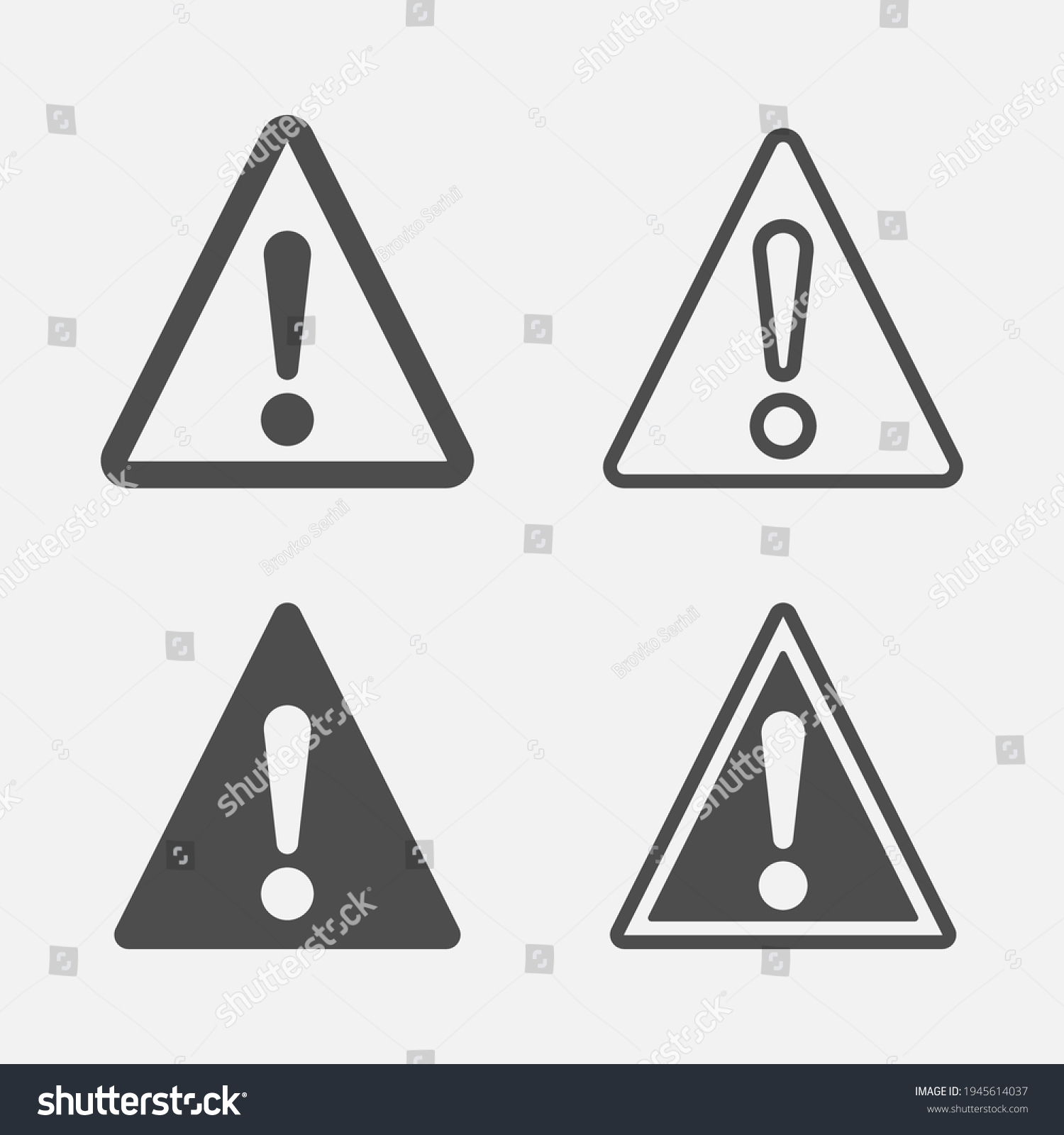 Danger Simple Icon Set Caution Oncept Stock Vector (Royalty Free ...