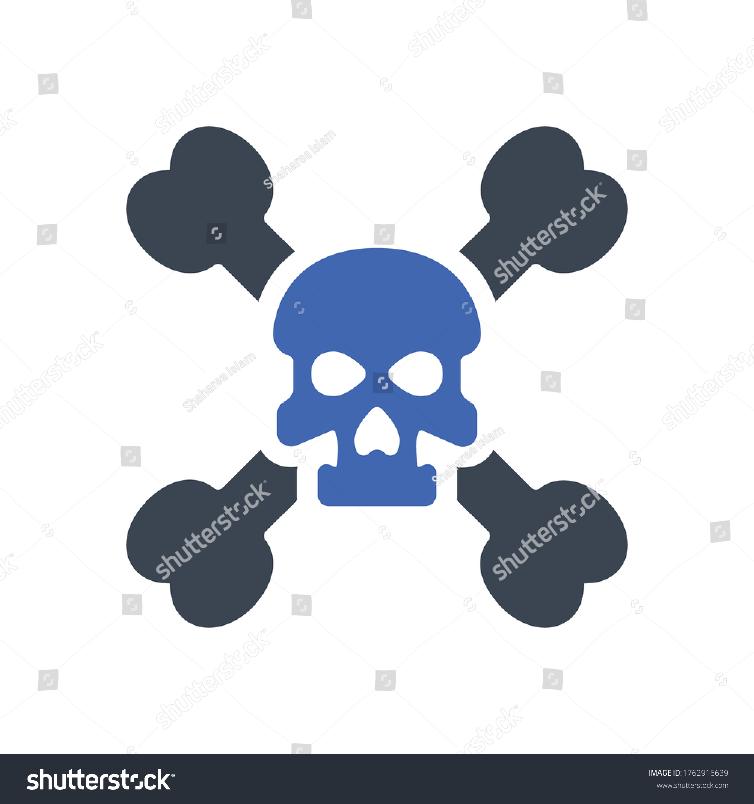 Danger Skull Icon Vector Graphics Stock Vector (Royalty Free ...