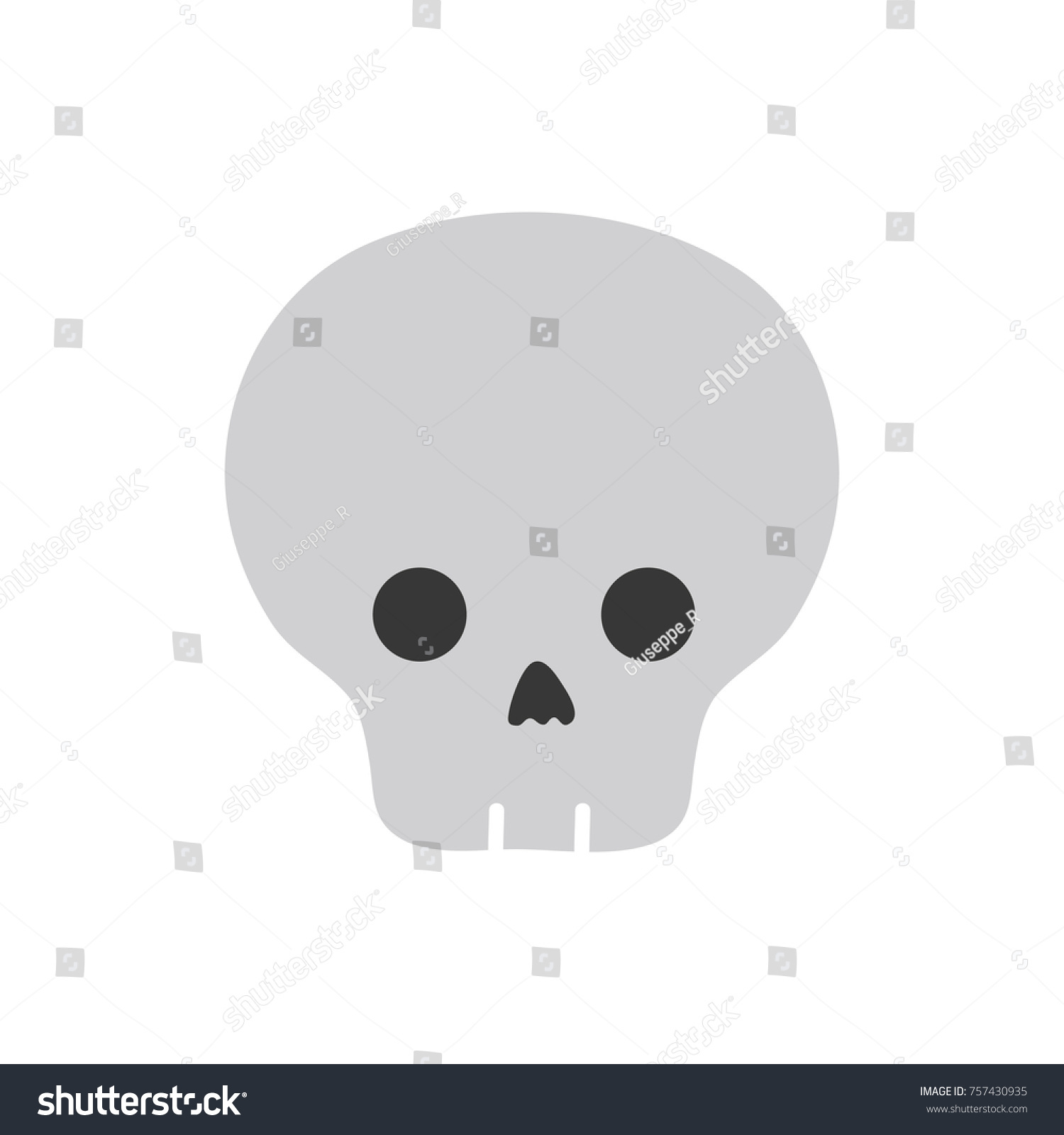 Danger Skull Warning Message Caution Stock Vector (Royalty Free) 757430935