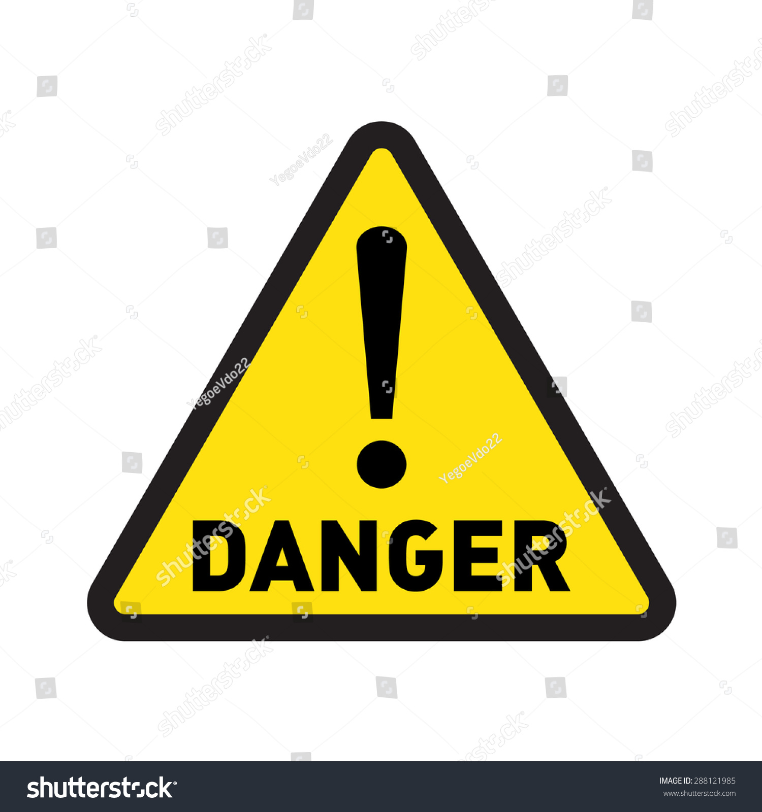 Danger Vector Sign: vector de stock (libre de regalías) 288121985