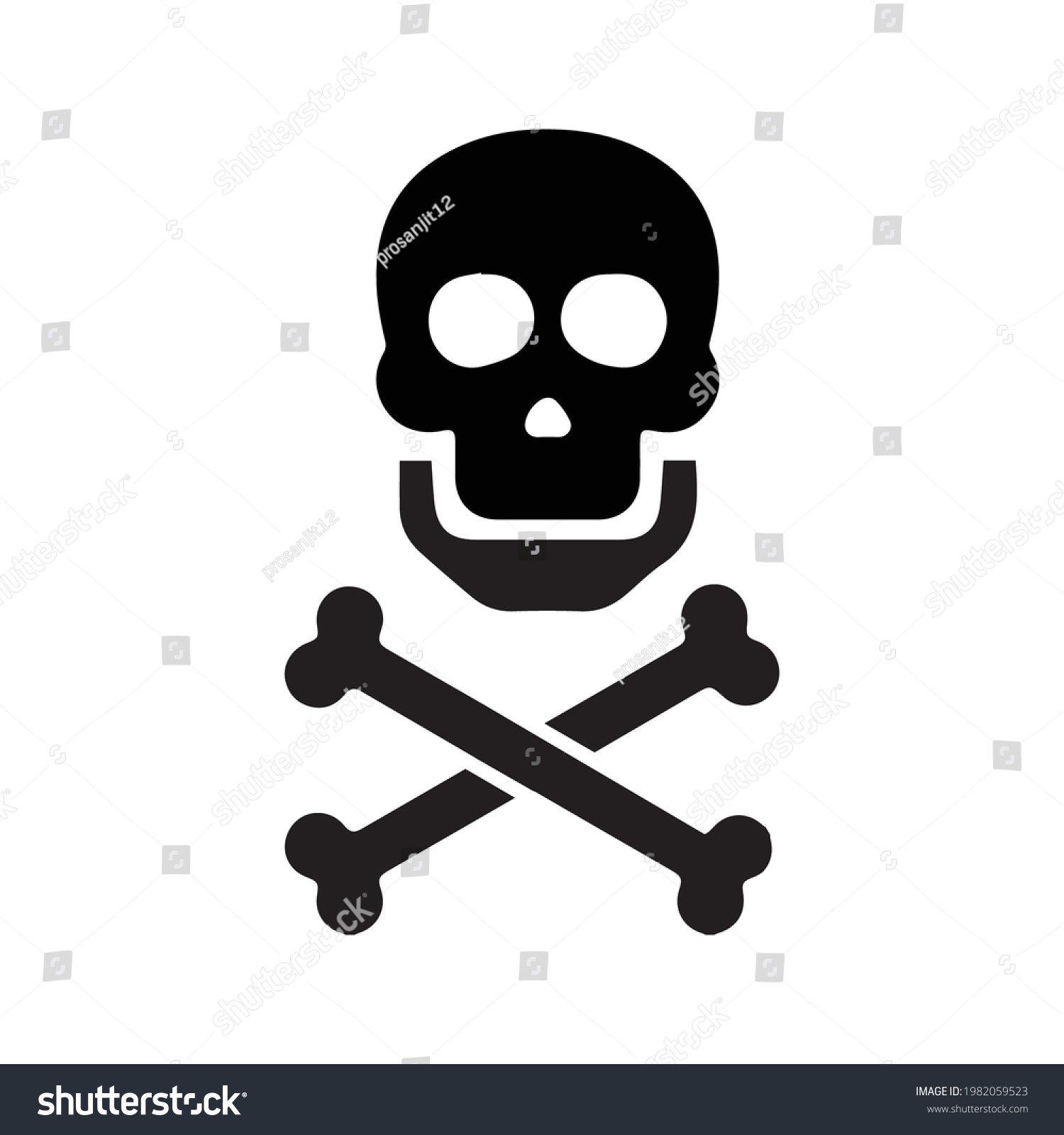 Danger Warning Alert Horror Icon Stock Vector (Royalty Free) 1982059523