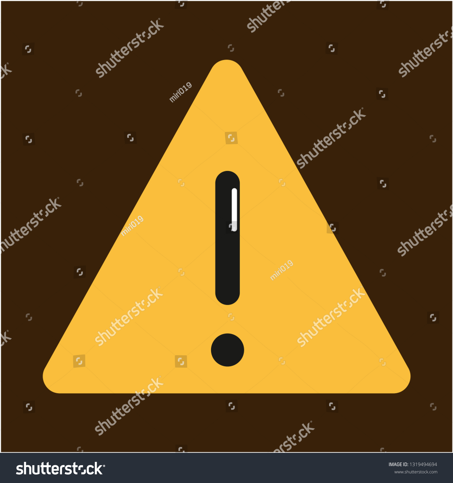 Danger Warning Icon Stock Vector (Royalty Free) 1319494694