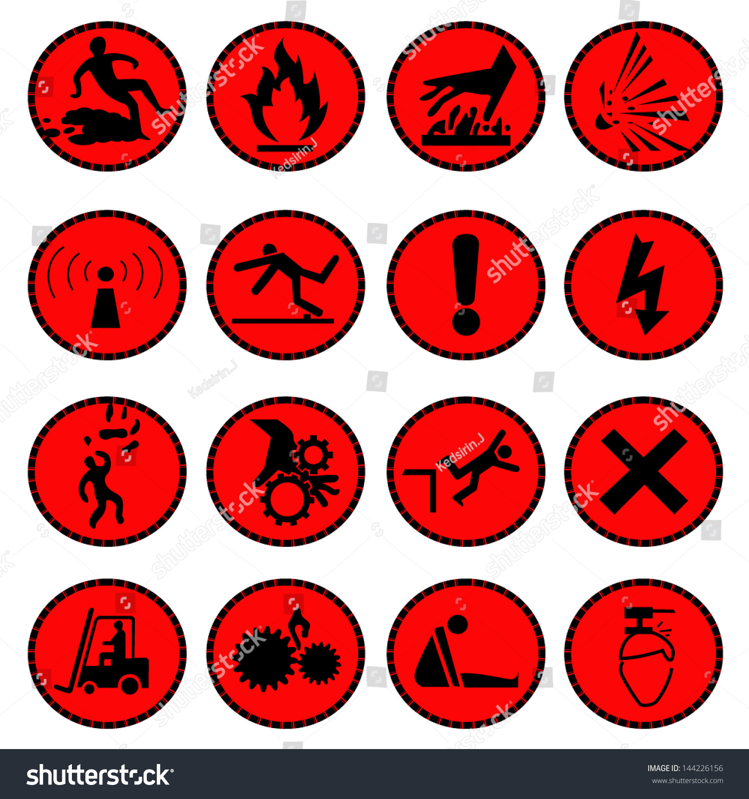 Danger Warning Sign Stock Vector (Royalty Free) 144226156 | Shutterstock
