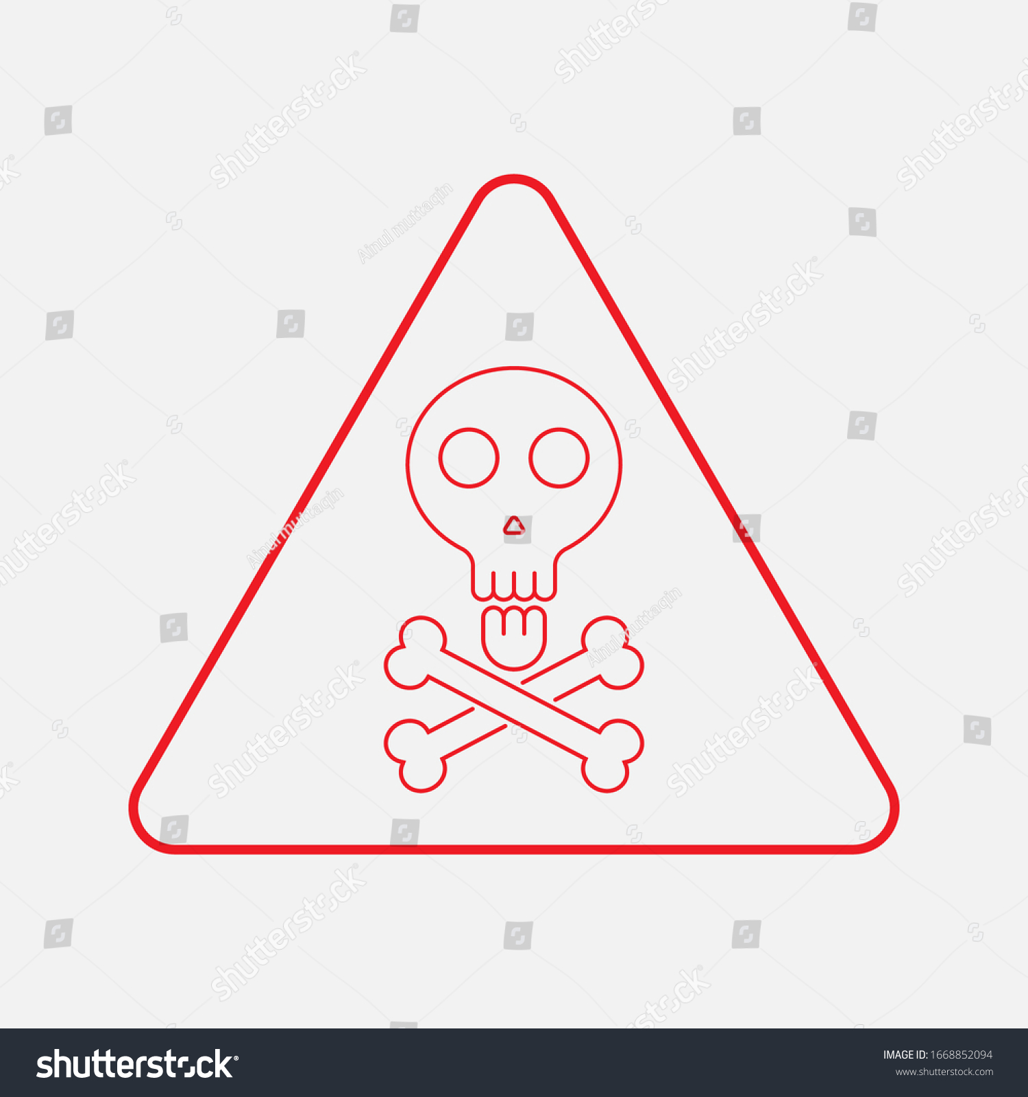 Danger Warning Sign Skull Symbol Vector Stock Vector (Royalty Free ...