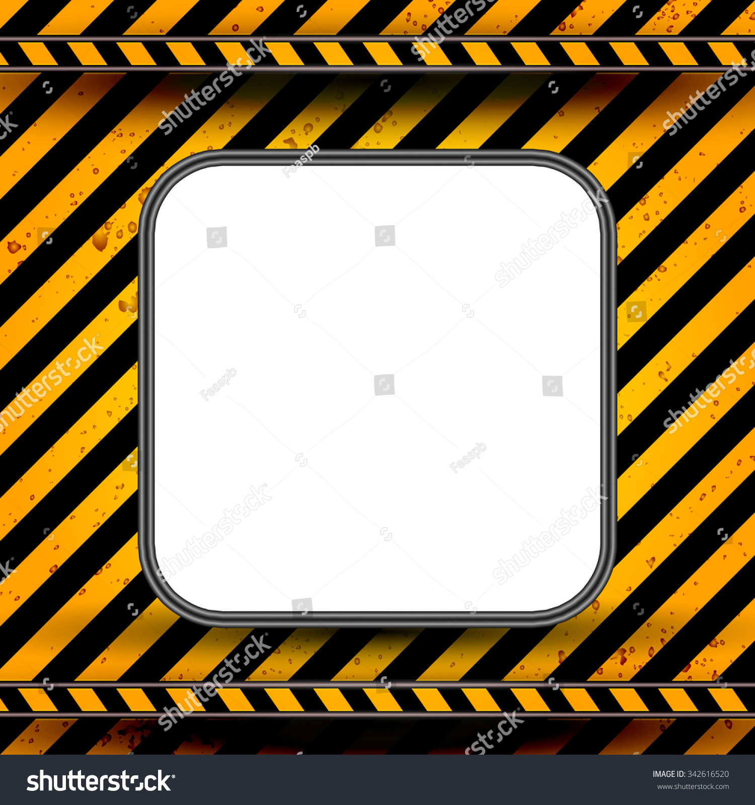 Danger Warning Template Stop Vector Illustration: vector de stock ...