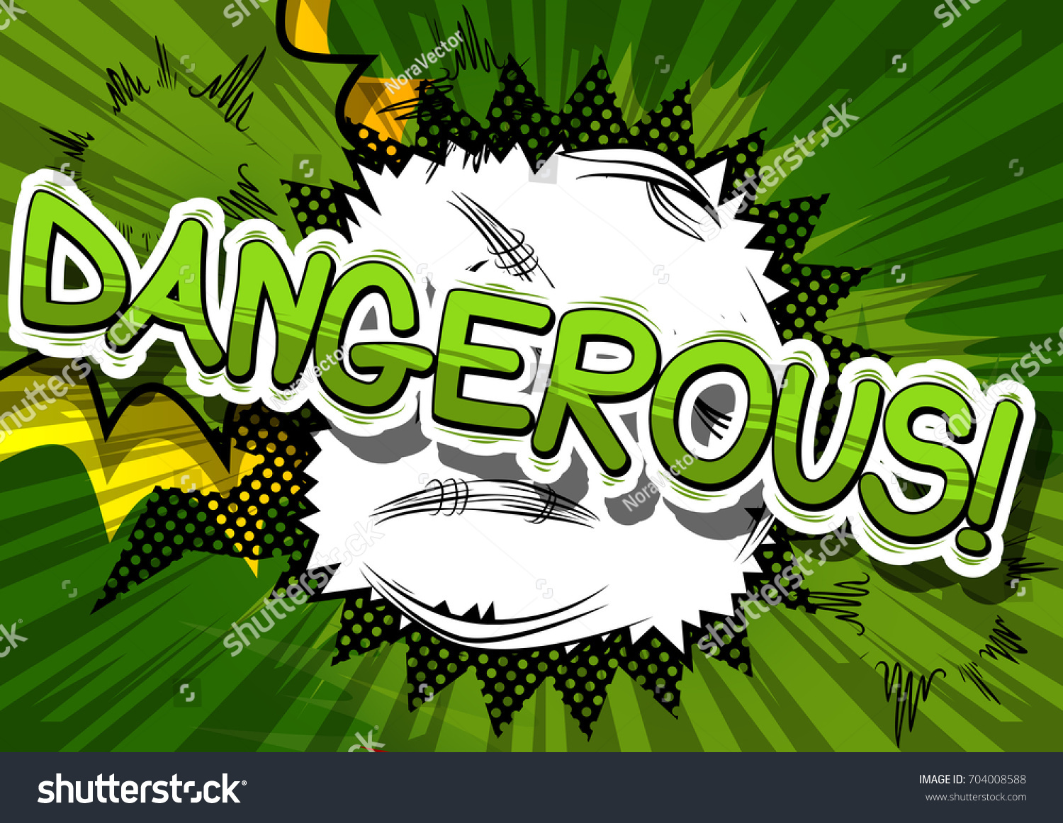 Dangerous Comic Book Word On Abstract Stock Vector (Royalty Free ...
