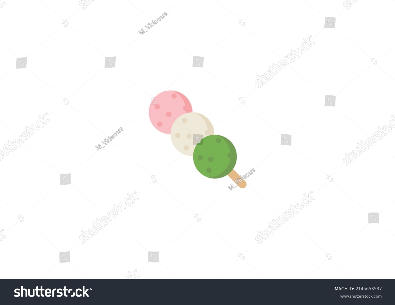 Dango Vector Isolated Emoticon Dango Icon Stock Vector (Royalty Free ...