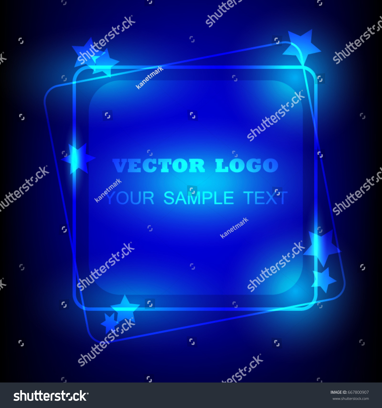 Dark Blue Background Square Banner Logo Stock Vector (Royalty Free ...