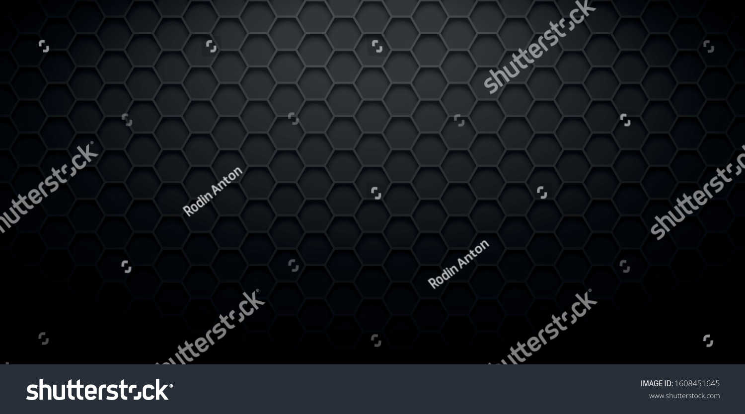 Dark Horizontal Background Hexagons Vector Background Stock Vector ...