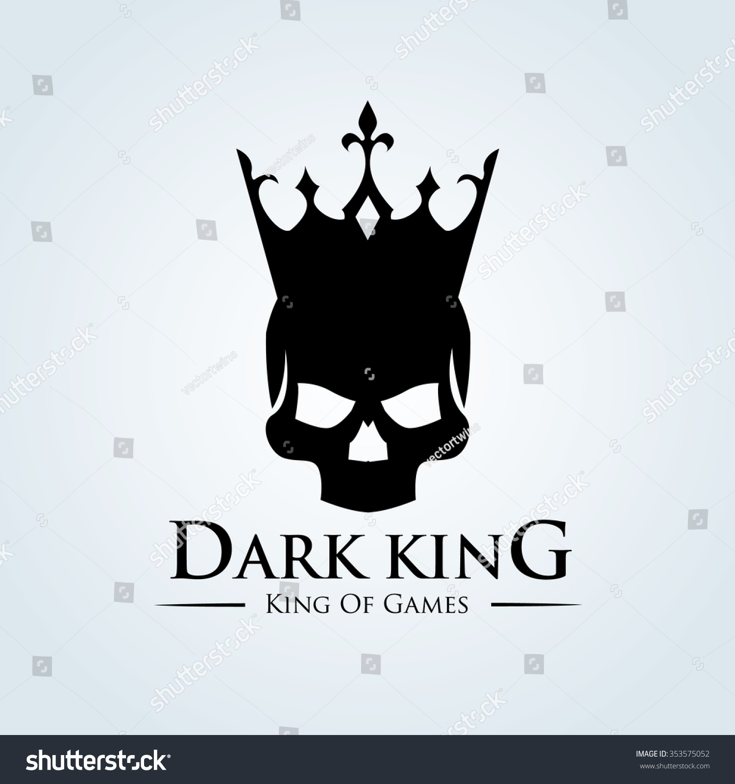 Dark King Logoskull Logovector Logo Template Stock Vektor 353575052 - Shutterstock