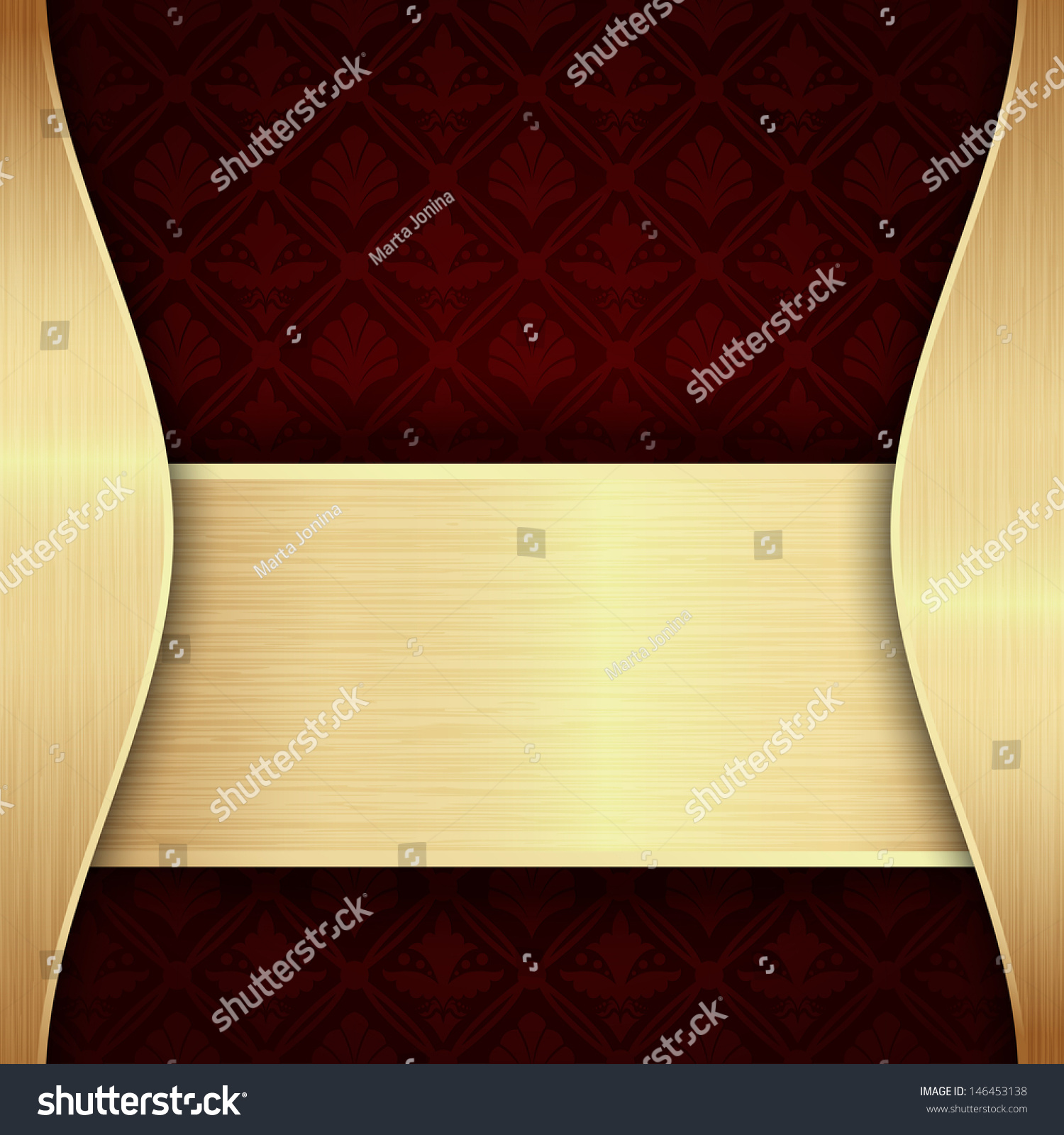 Dark Red Gold Background Stock Vector (Royalty Free) 146453138 ...