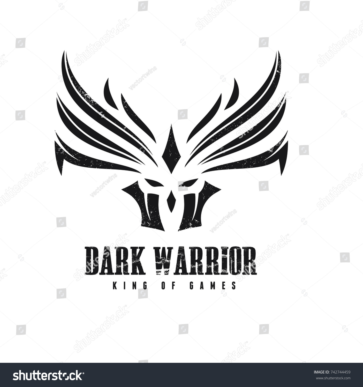 Dark Warrior Logo Template Stock Vector (Royalty Free) 742744459 ...