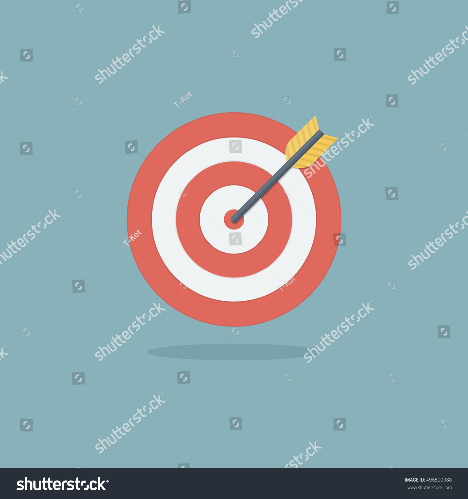 Dart Target Icon Stock Vector (Royalty Free) 496500988