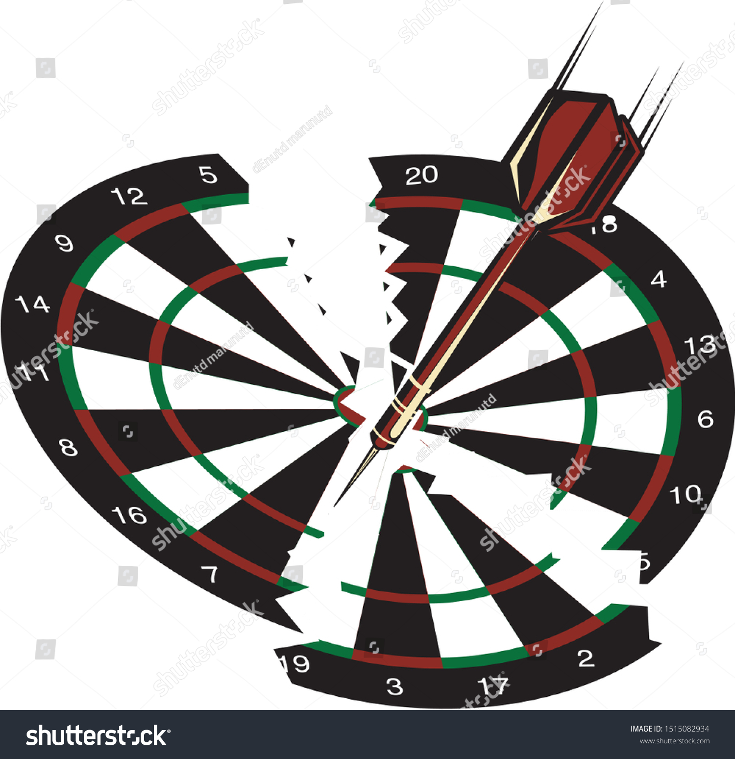 Dart Vector Cracked Illustration Stock Vector (Royalty Free) 1515082934