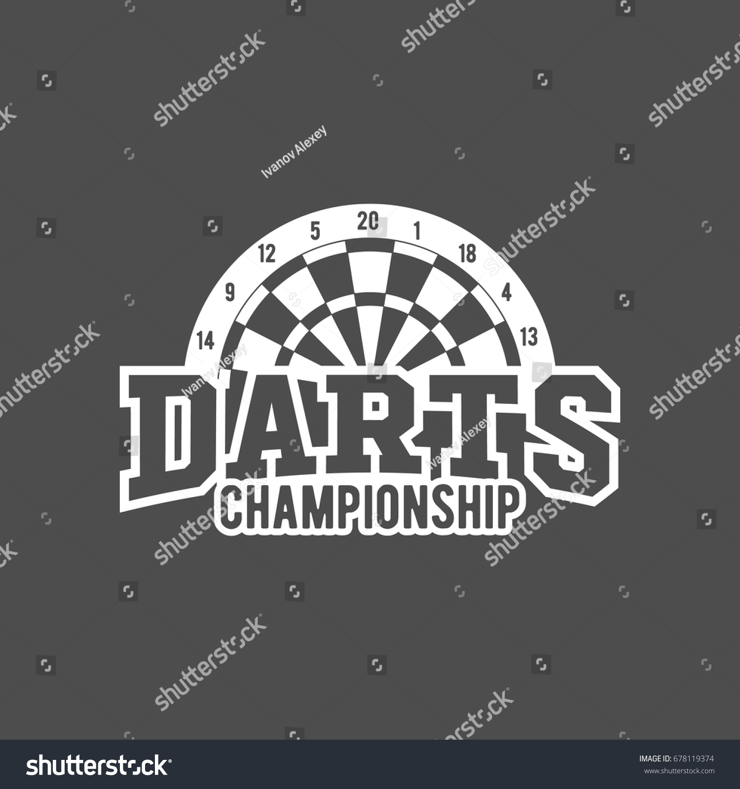 Darts Labels Set Badge Vector Logos Stock Vector (Royalty Free) 678119374