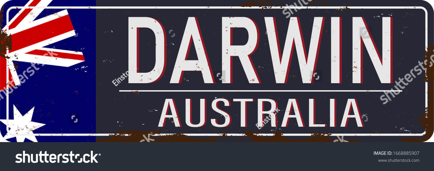 Darwin Road Sign Vector Illustration Road: เวกเตอร์สต็อก (ปลอดค่า ...