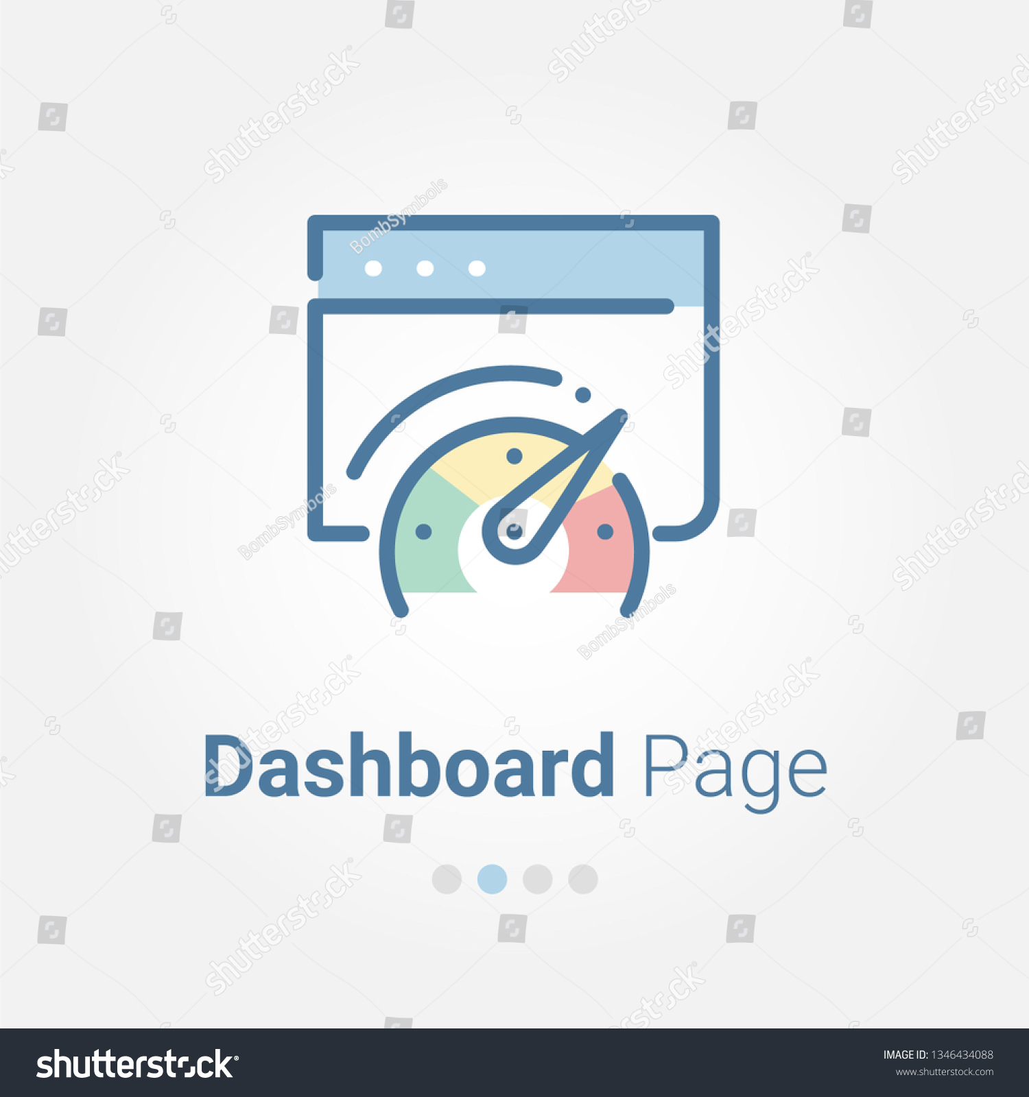 Dashboard Page Vector Icon Stock Vector (Royalty Free) 1346434088
