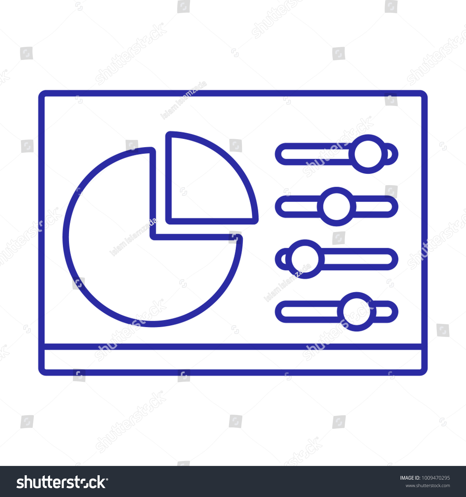 Dashboard Screen Icon Stock Vector (Royalty Free) 1009470295