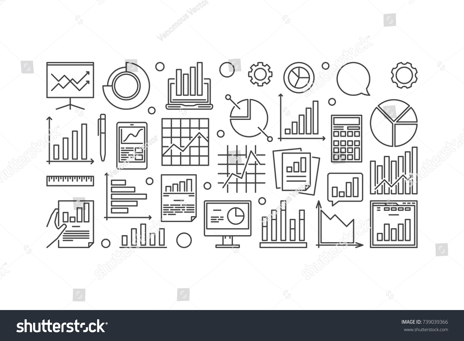 Data Analysis Research Vector Minimal Linear Stock Vector (Royalty Free ...