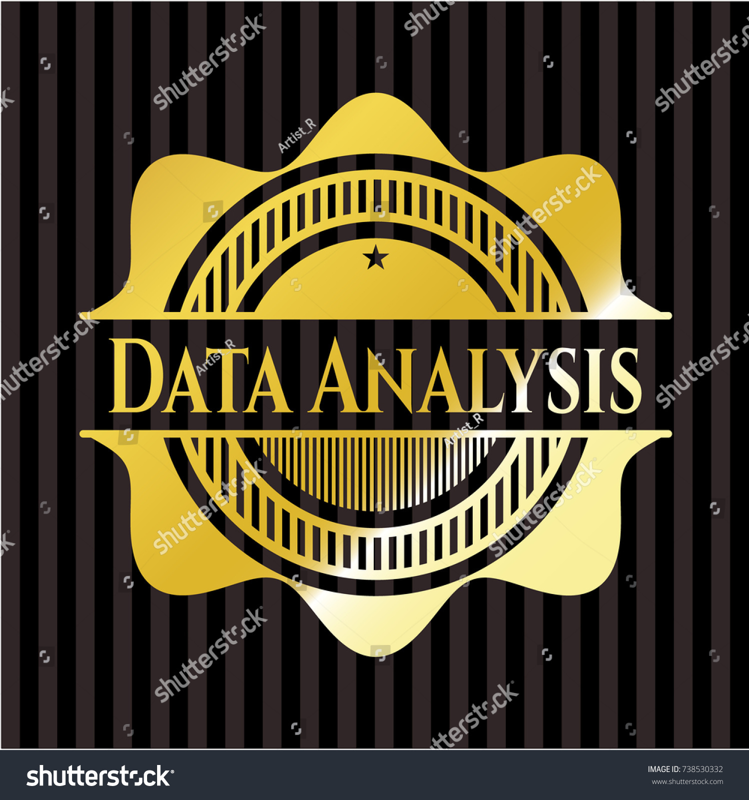 Data Analysis Gold Badge Emblem Stock Vector (Royalty Free) 738530332 ...