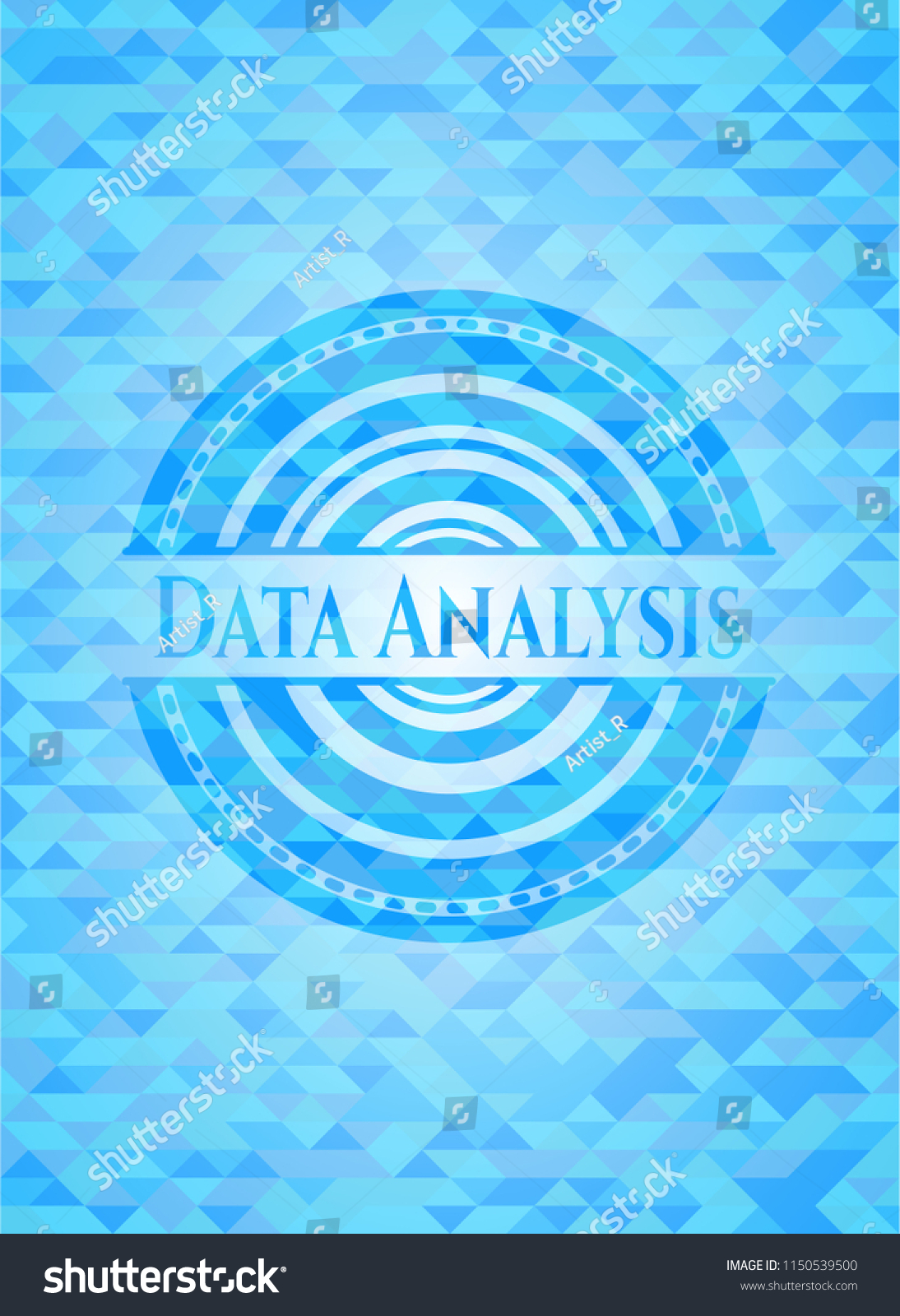 Data Analysis Sky Blue Emblem Triangle Stock Vector (Royalty Free ...